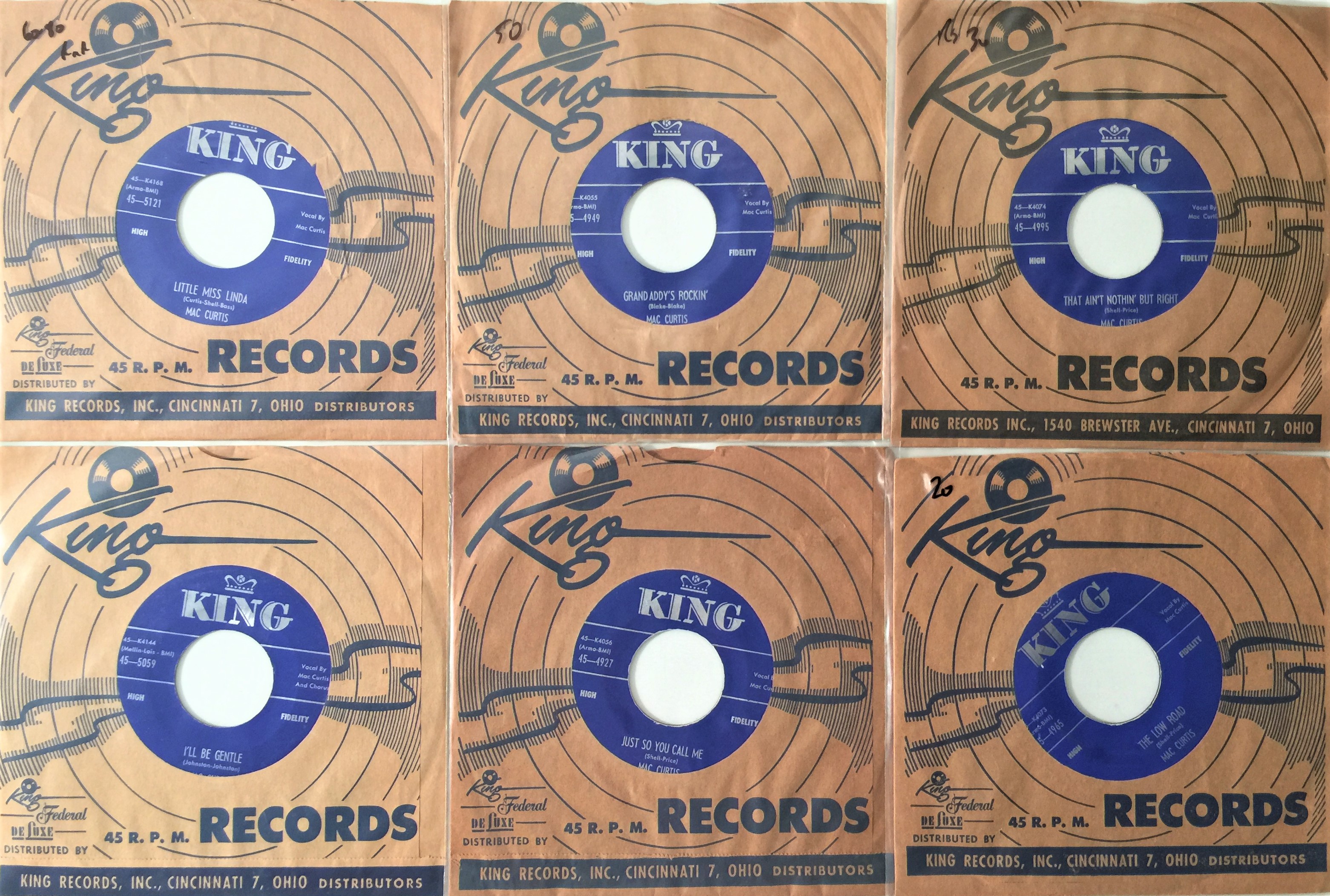 Lot 209 - MAC CURTIS - KING RECORDS - ROCK & ROLL