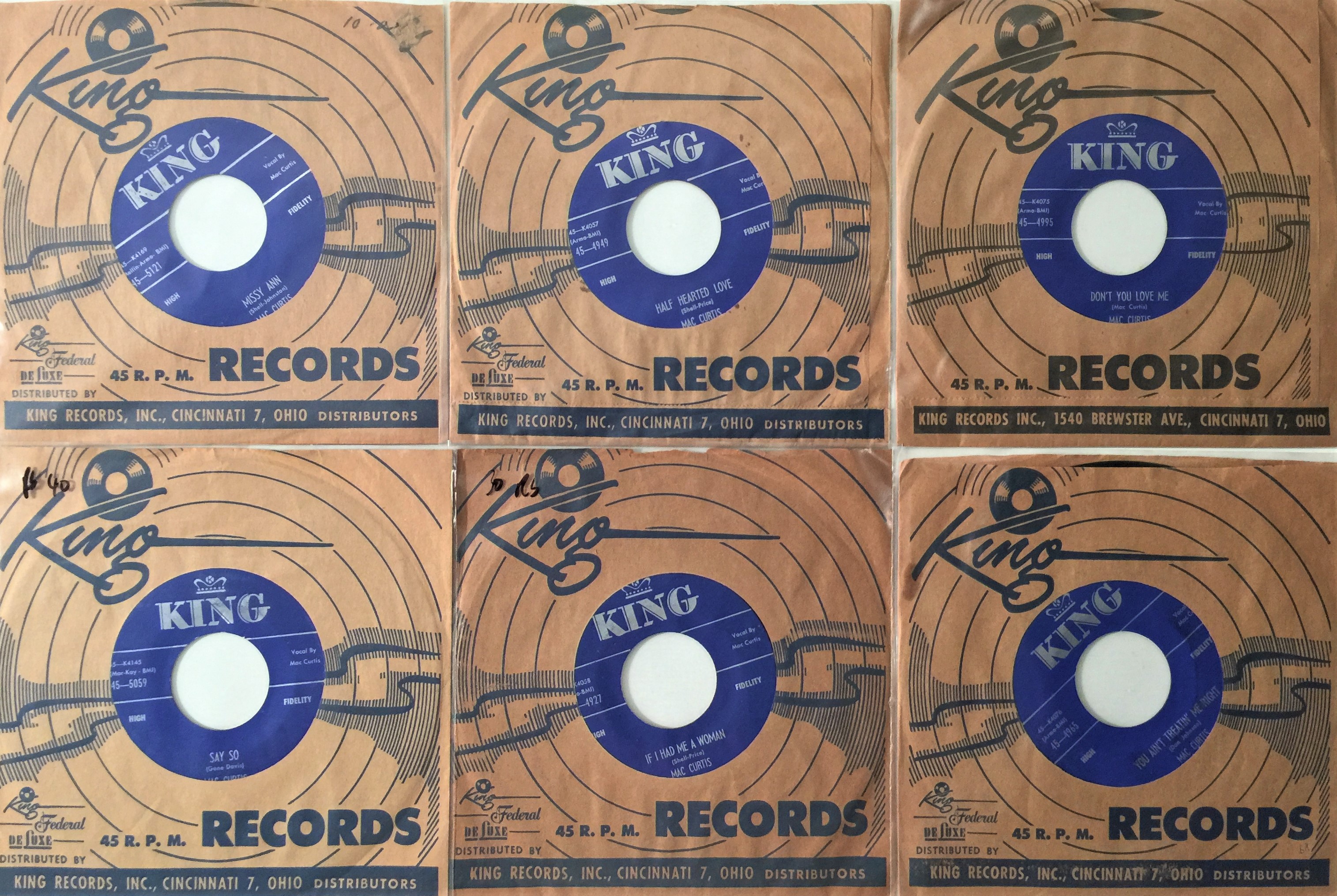 Lot 209 - MAC CURTIS - KING RECORDS - ROCK & ROLL