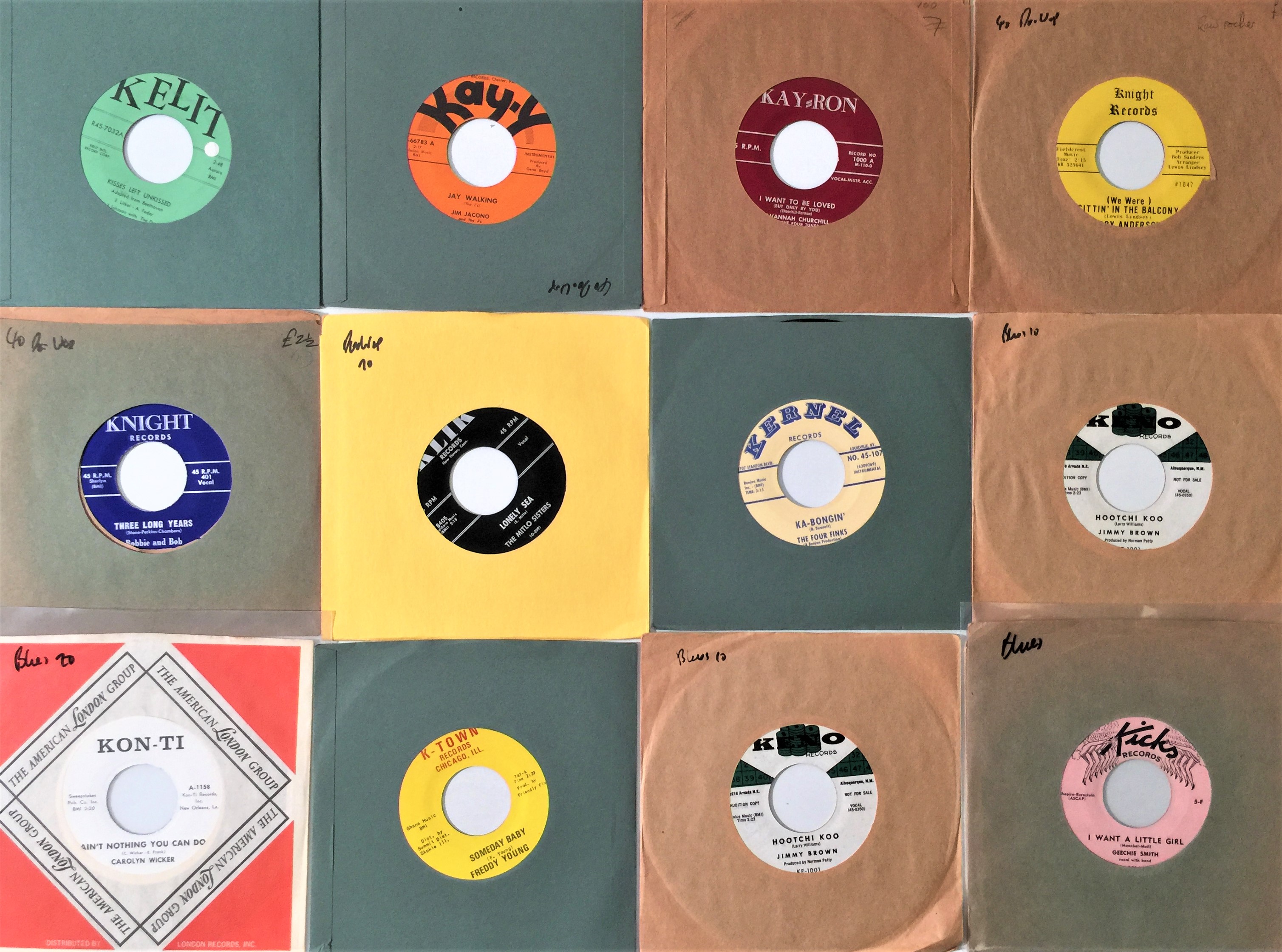 Lot 168 - SOUL/ DOO WOP/ BLUES - 7" PACK (K LETTERED