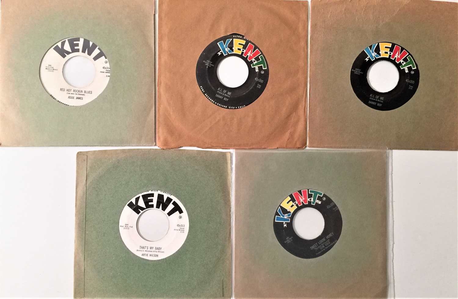 Lot 175 - KENT RECORDS - ROCKABILLY 7" PACK