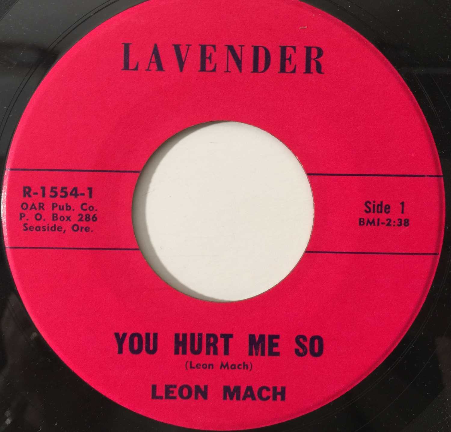 Lot 223 - LEON MACH - YOU HURT ME SO / IT'S YOU I LOVE