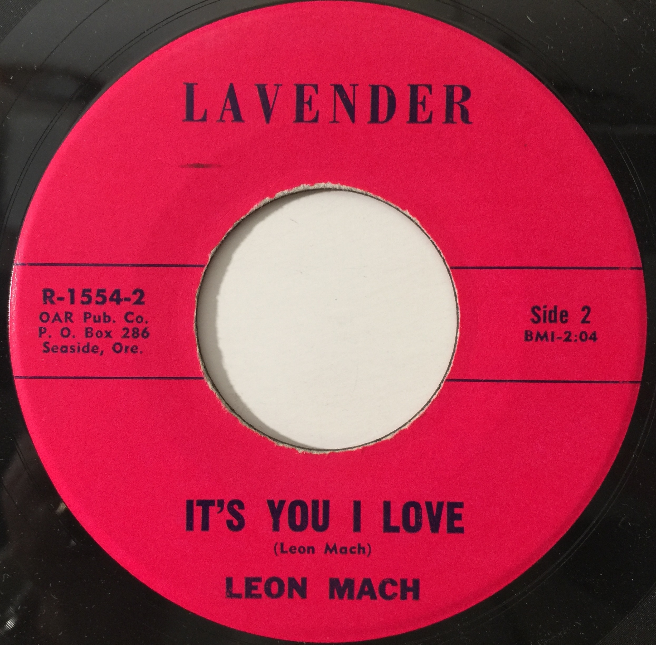 Lot 223 - LEON MACH - YOU HURT ME SO / IT'S YOU I LOVE