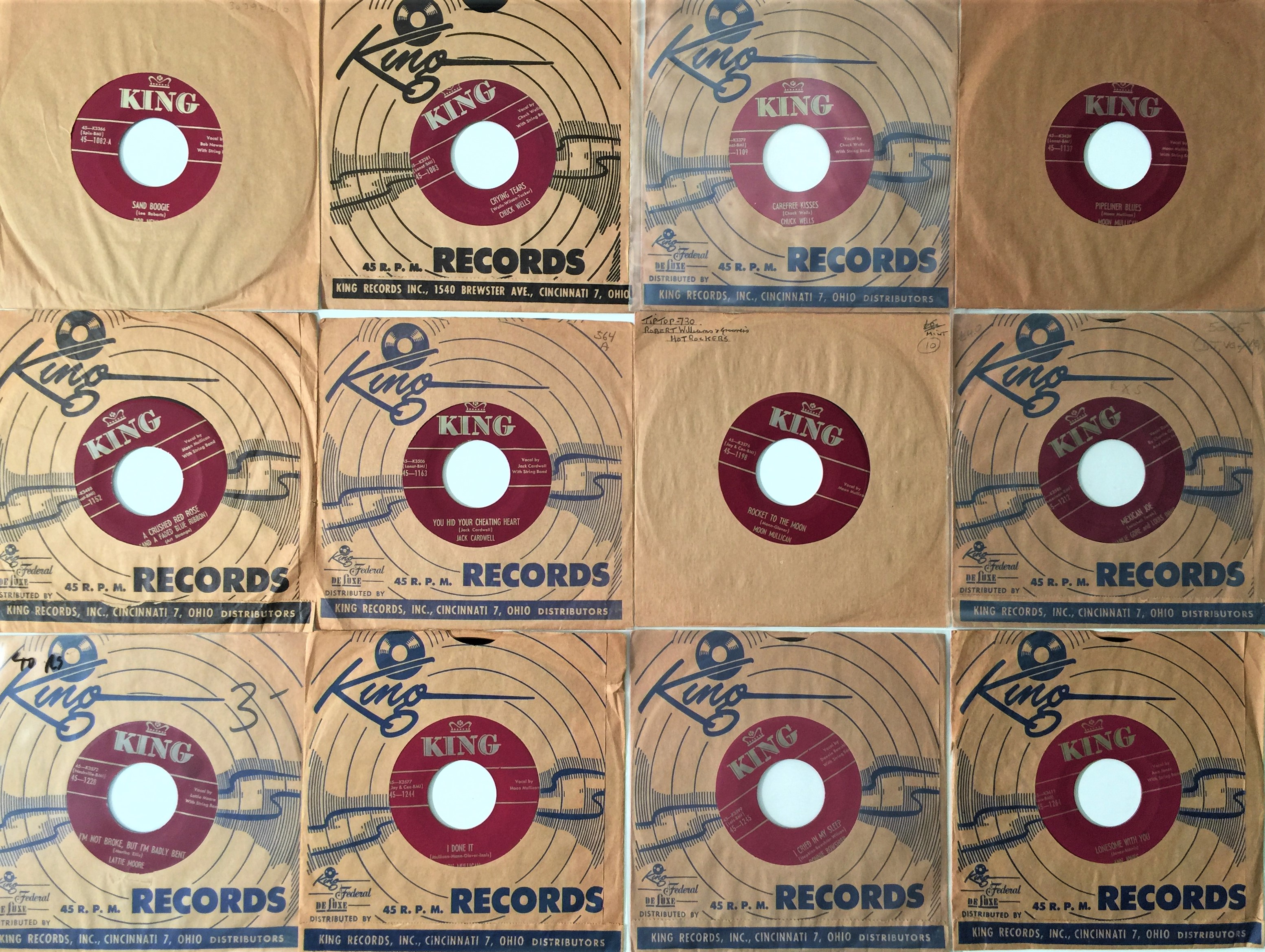 Lot 180 - KING RECORDS - ROCKABILLY 7" PACK