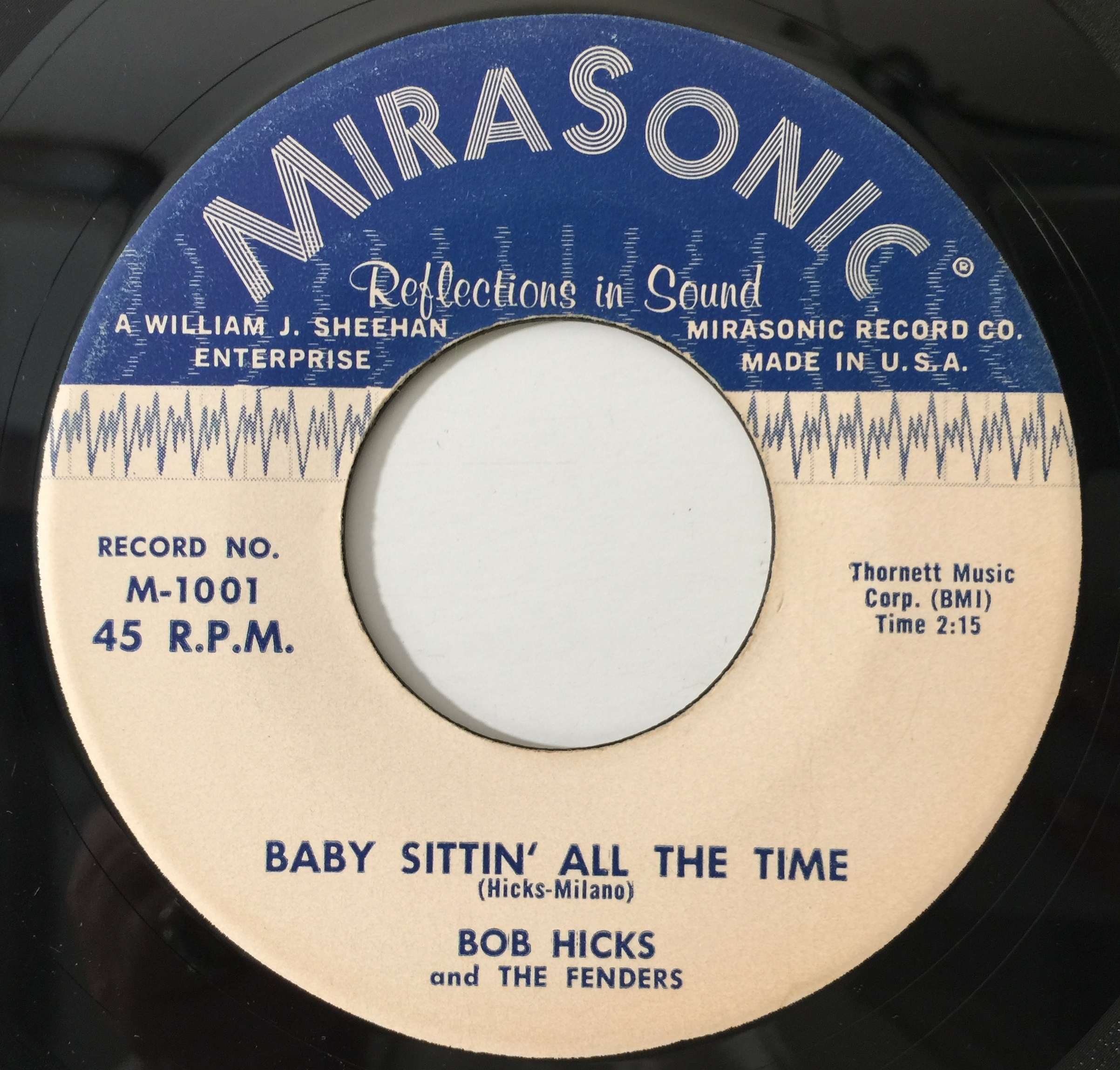 Lot 267 - BOB HICKS - ROCK, BABY, ROCK / BABY SITTIN'