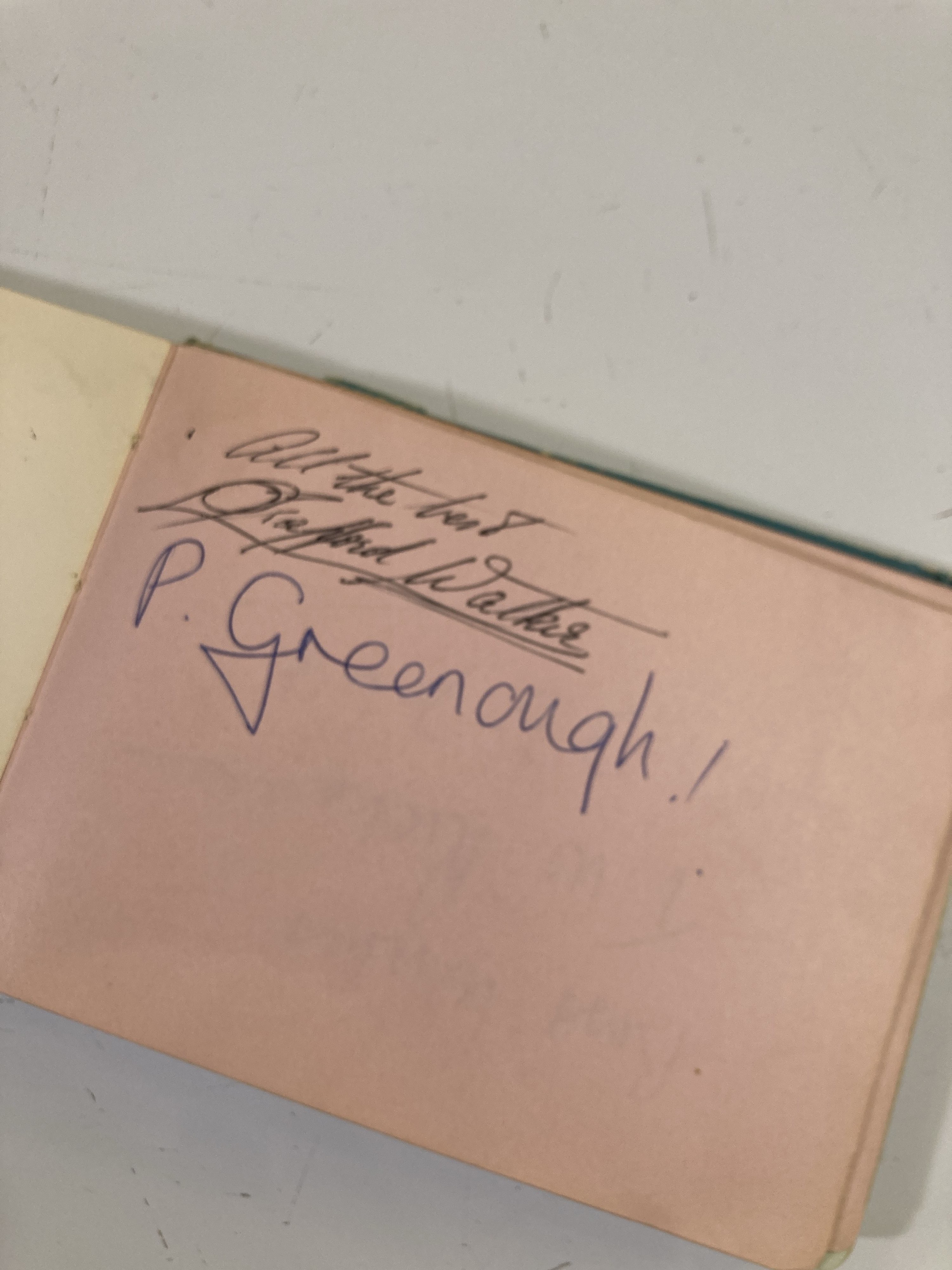 Lot 9 - AUTOGRAPH BOOK WITH FRANKIE VAUGHAN / GEOFF