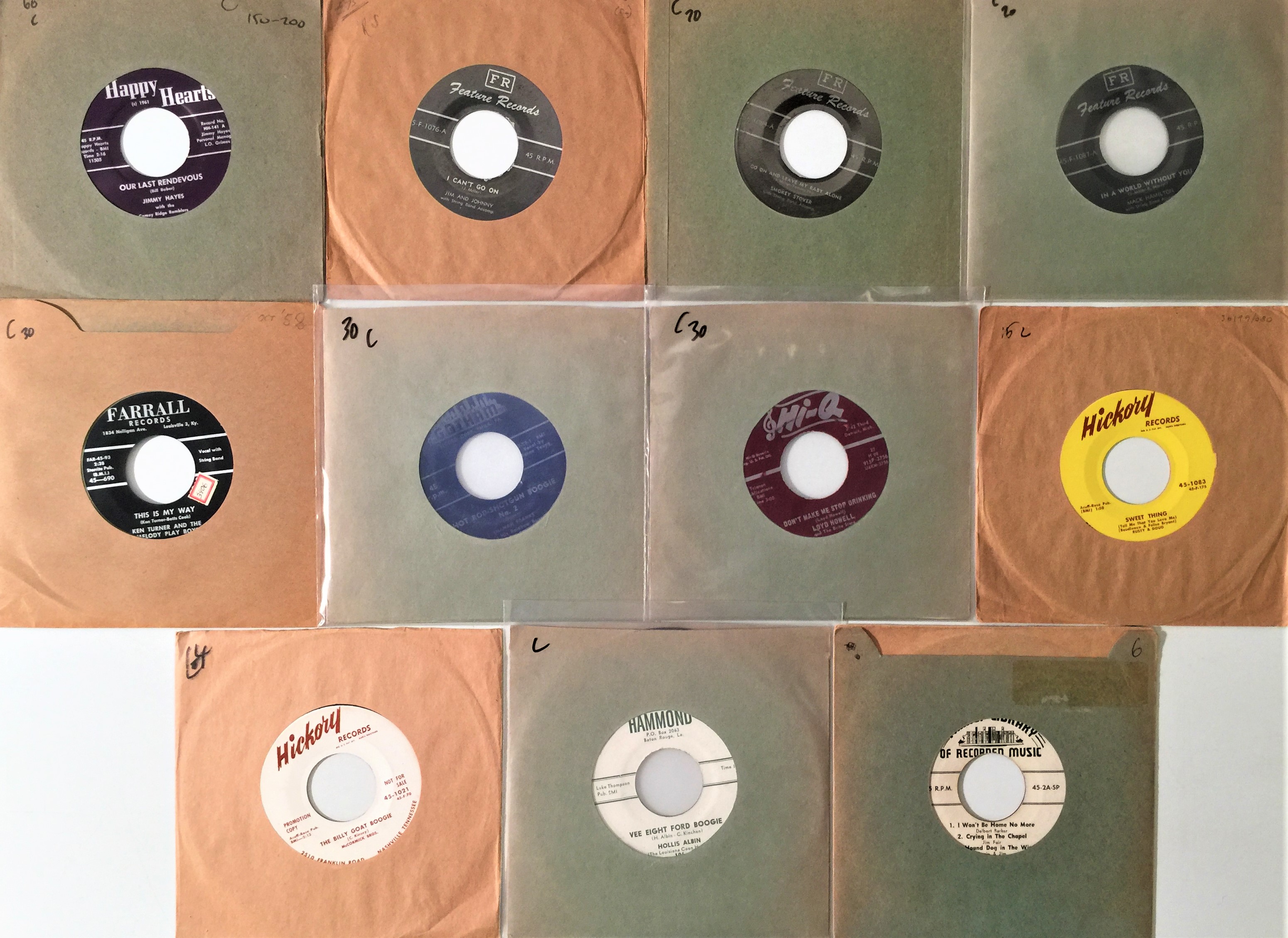 Lot 60 - ROCKBILLY - 7" PACK (LABELS F TO H)