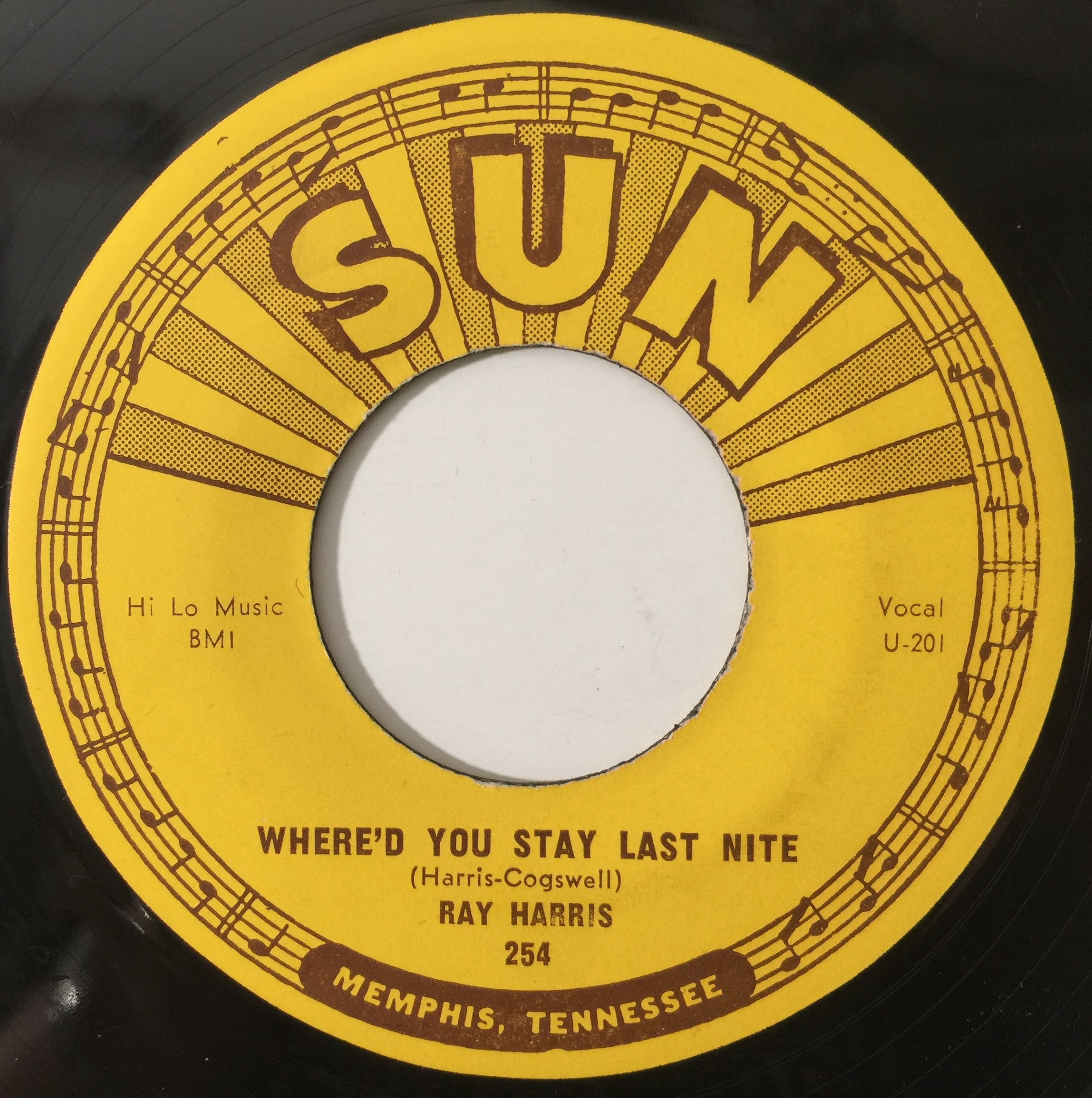 Lot 307 - RAY HARRIS - COME ON LITTLE MAMA (SUN