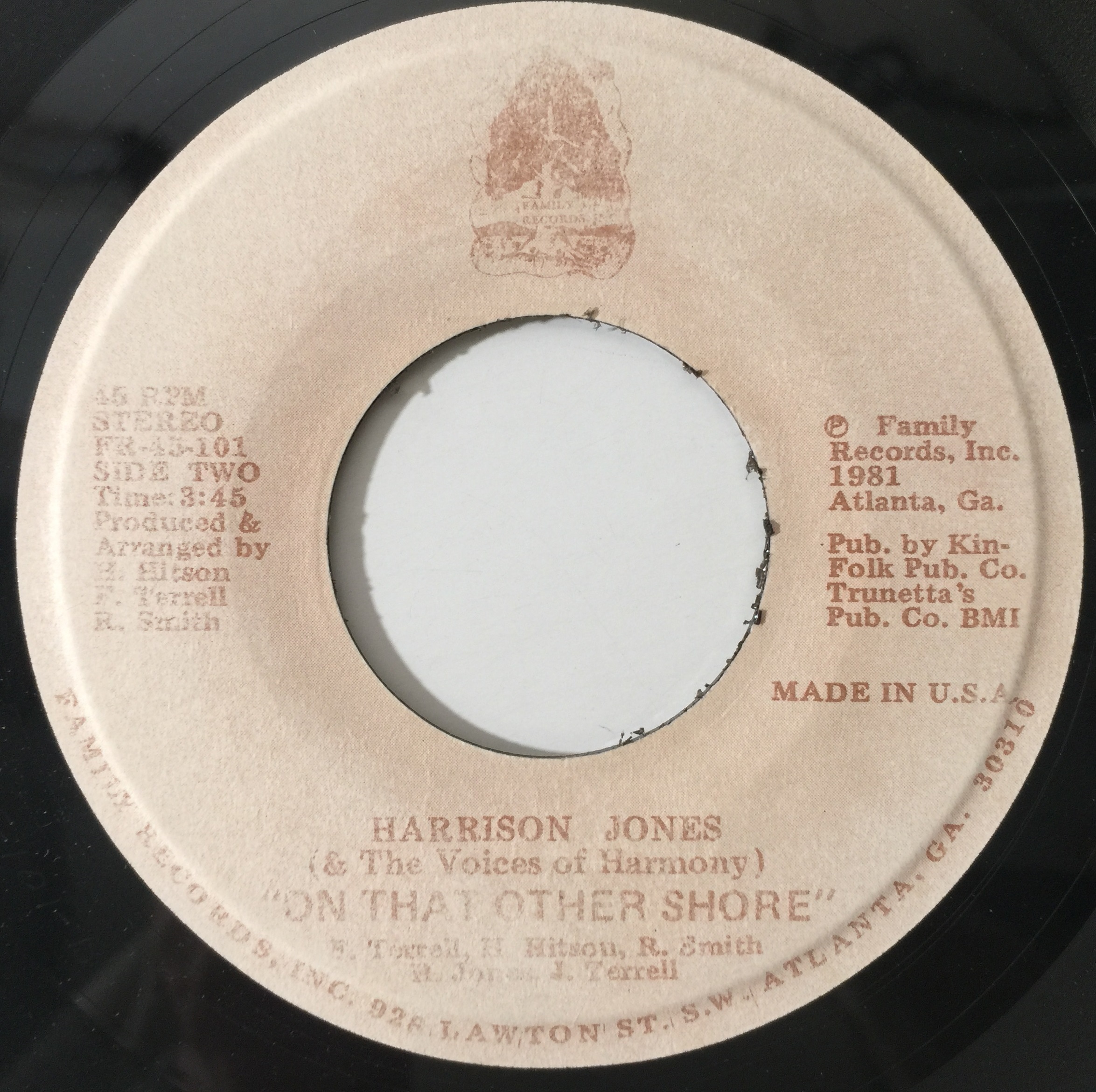 Lot 52 - HARRISON JONES & THE VOICES OF HARMONY - THE