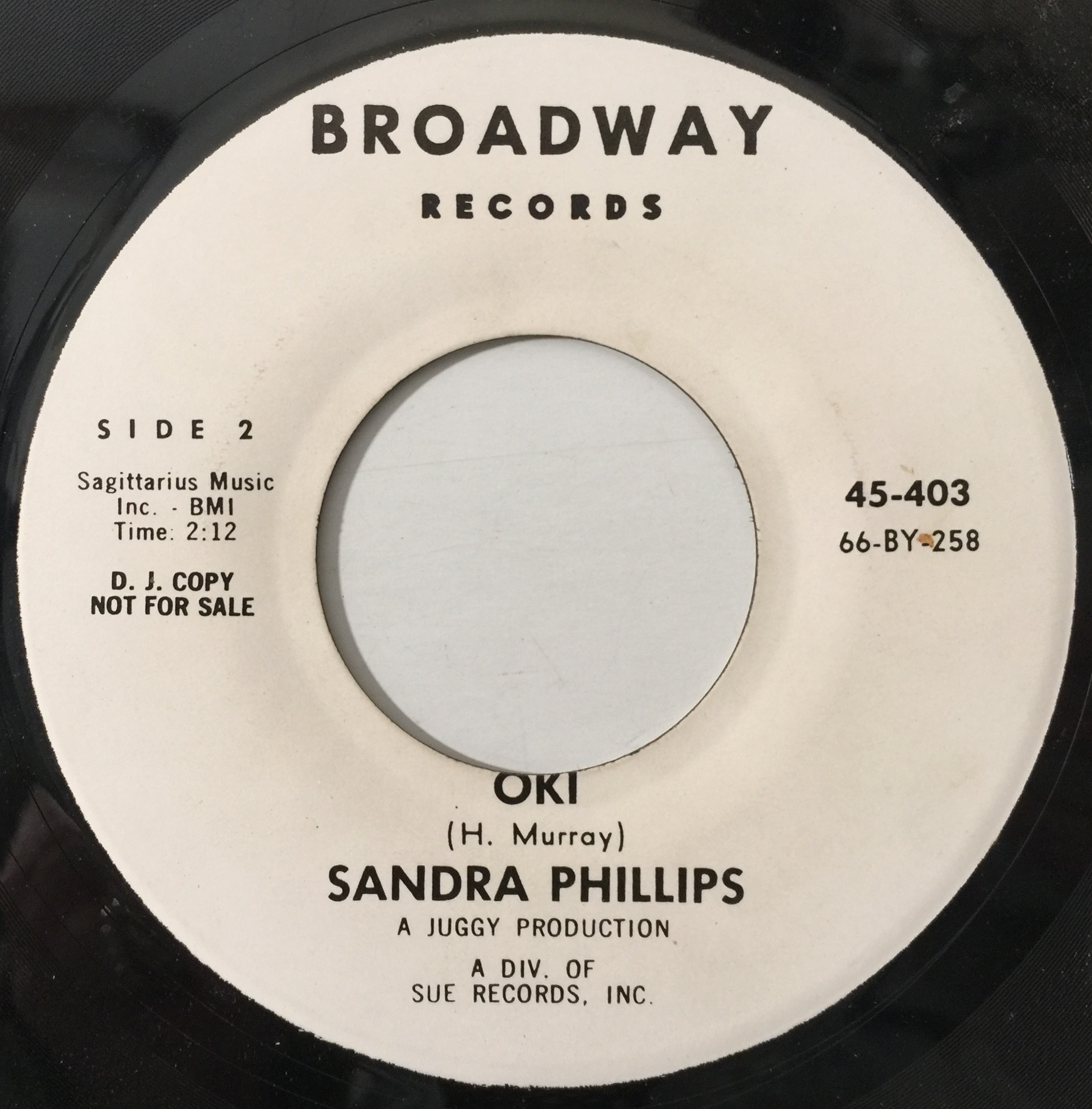 Lot 139 - SANDRA PHILLIPS - WORLD WITHOUT SUNSHINE 7"