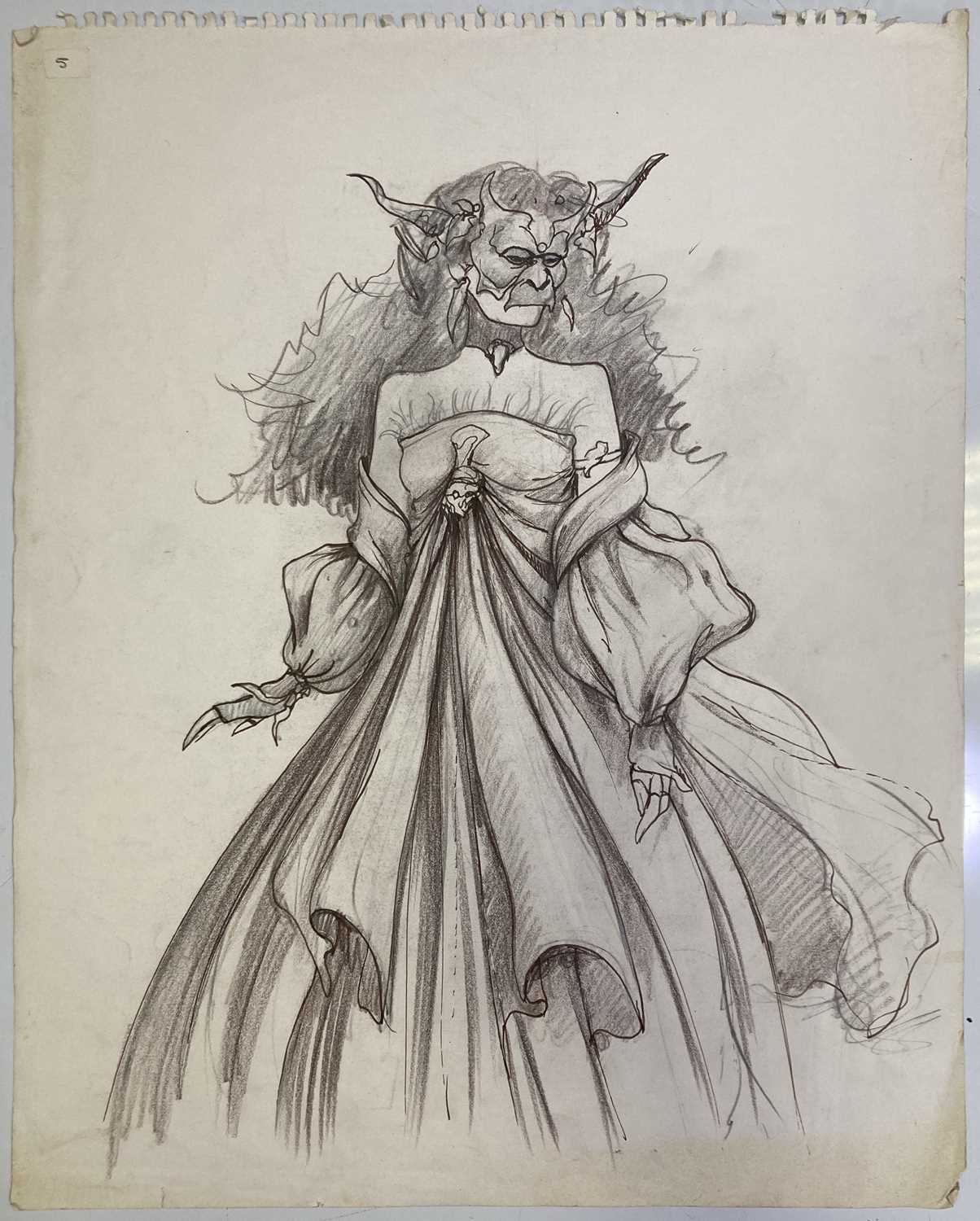 Lot 142 - LABYRINTH (1986) - ORIGINAL COSTUME DESIGNS.