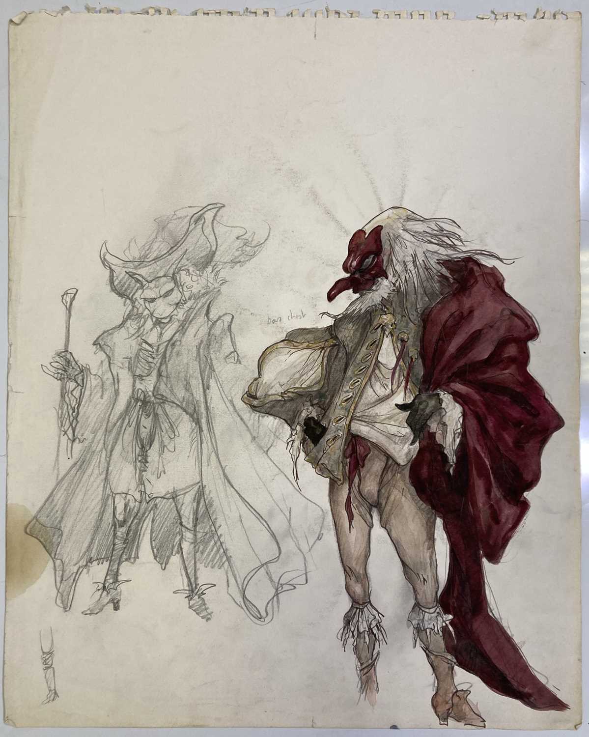 Lot 142 - LABYRINTH (1986) - ORIGINAL COSTUME DESIGNS.