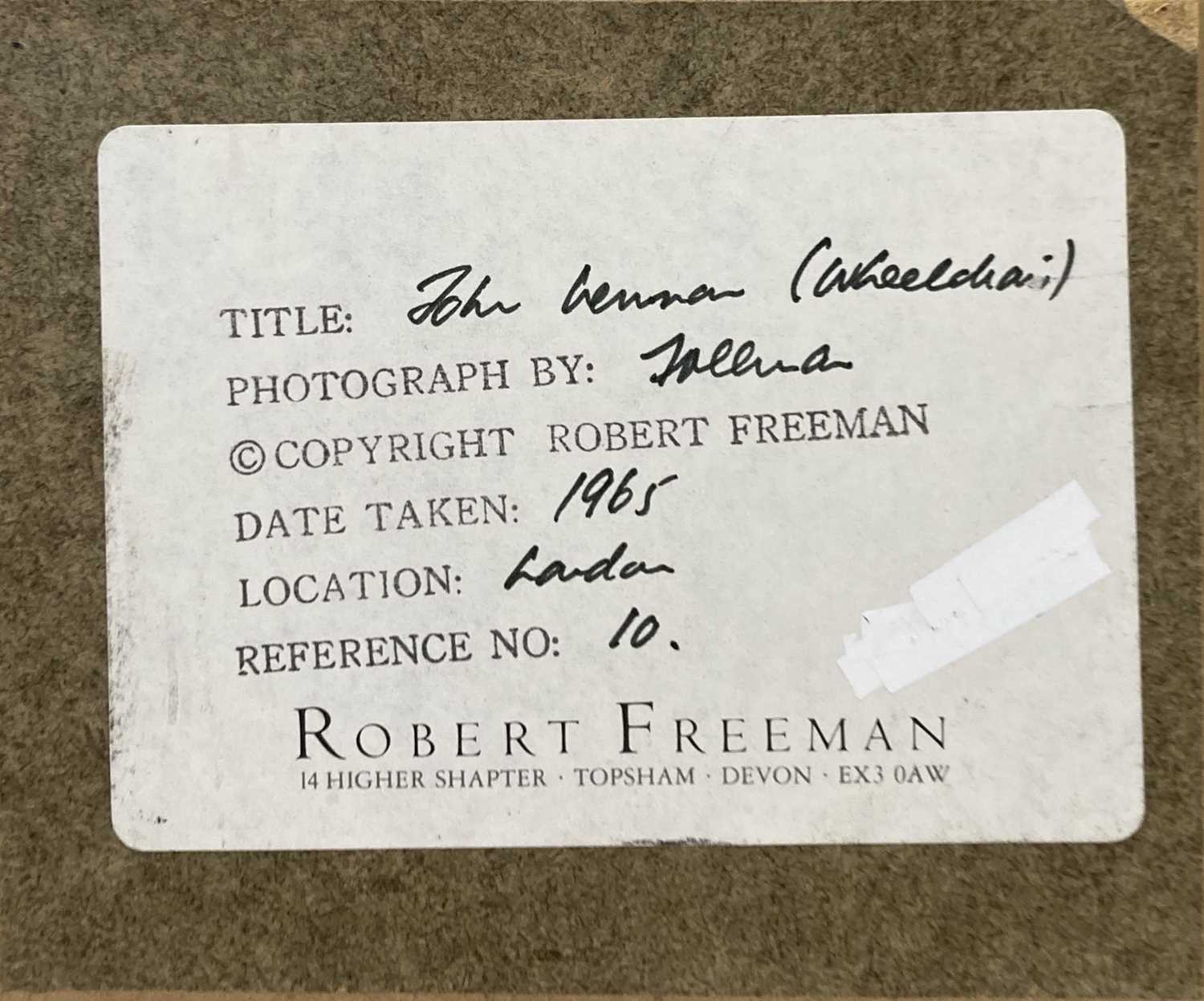 Lot 229 Robert Freeman John Lennon Photograph