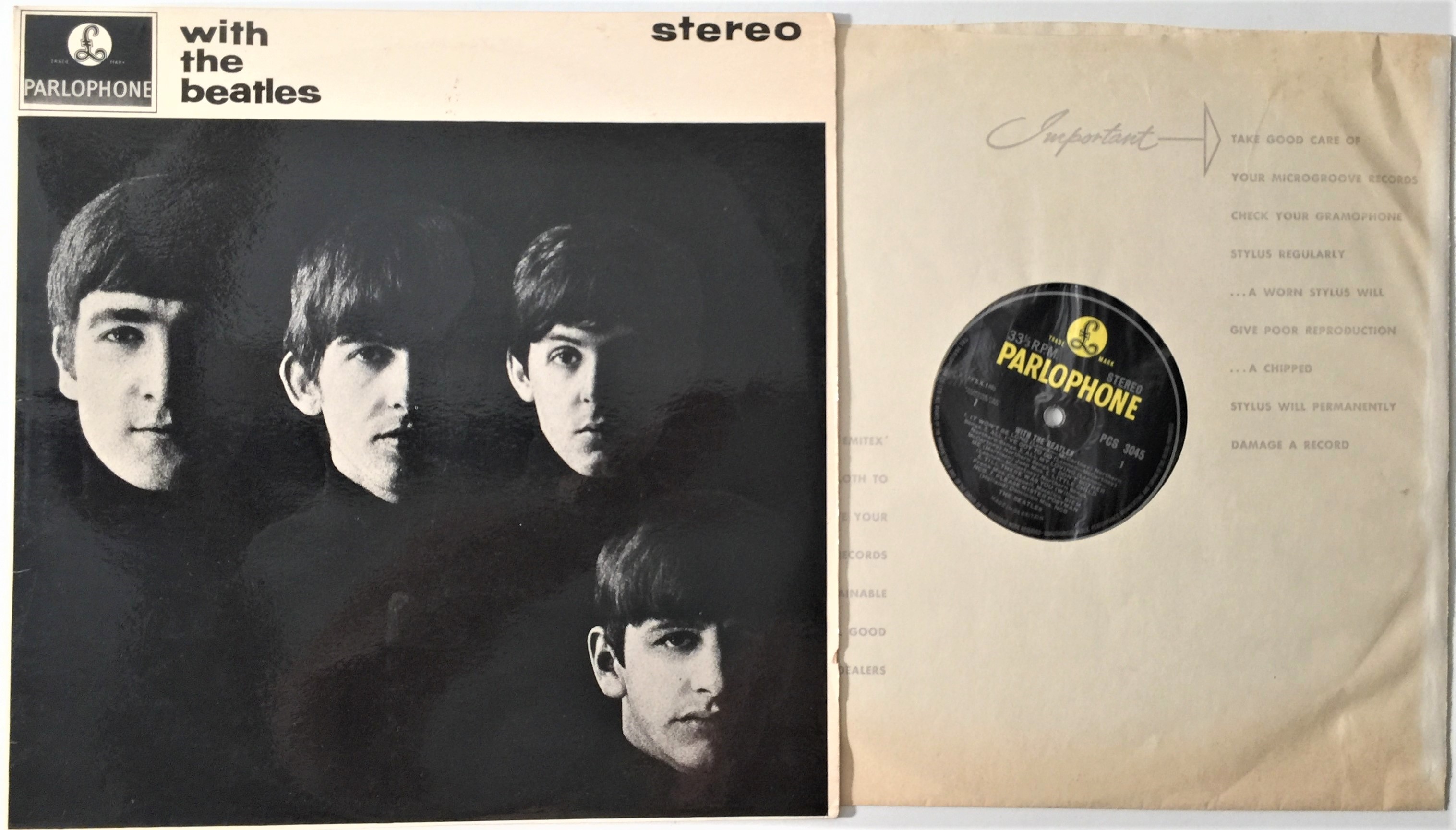 Lot 16 - THE BEATLES - WITH THE BEATLES LP (ORIGINAL