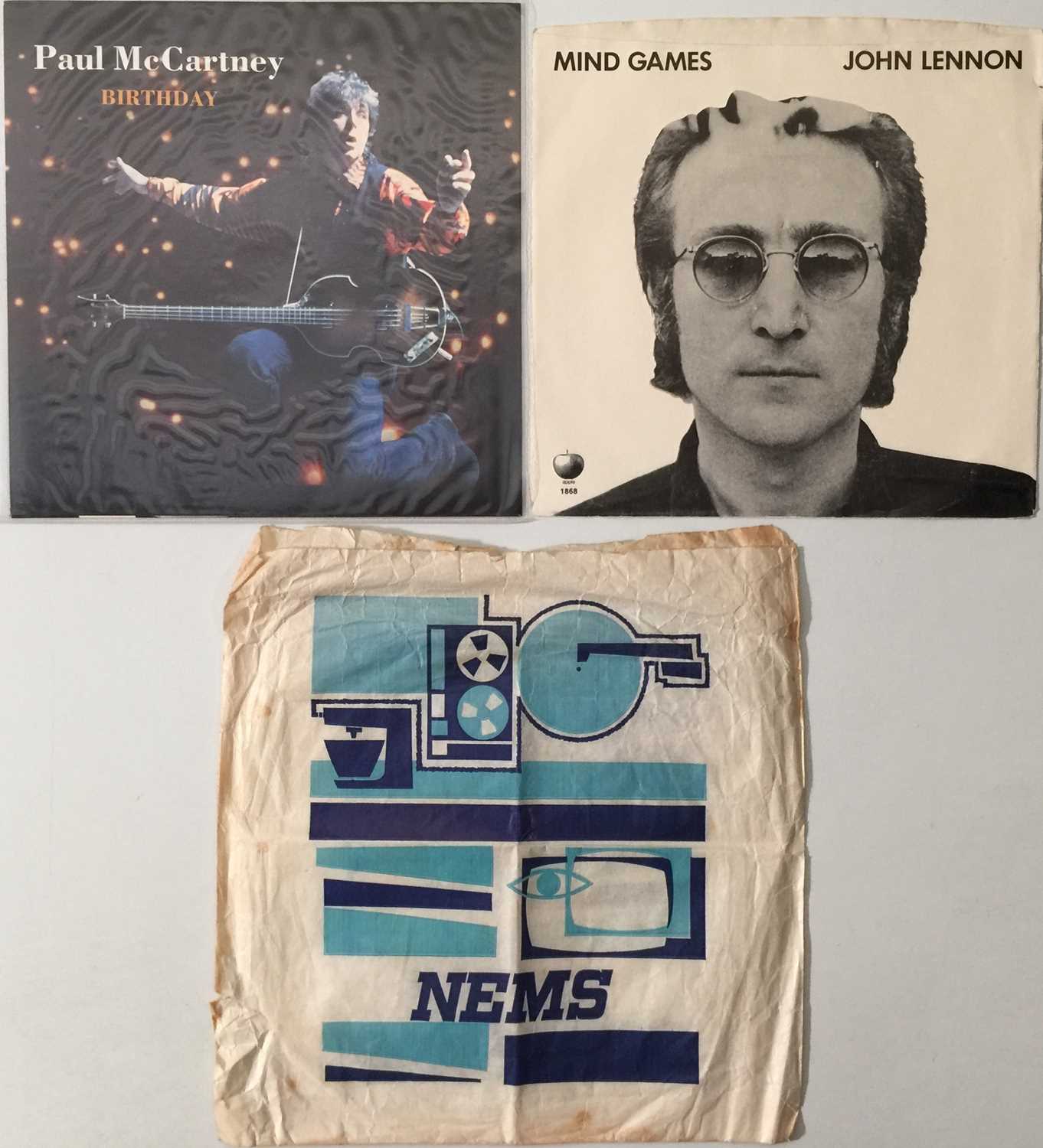 Lot 45 - THE BEATLES - RARE NEMS BAG PLUS SPARE 7"