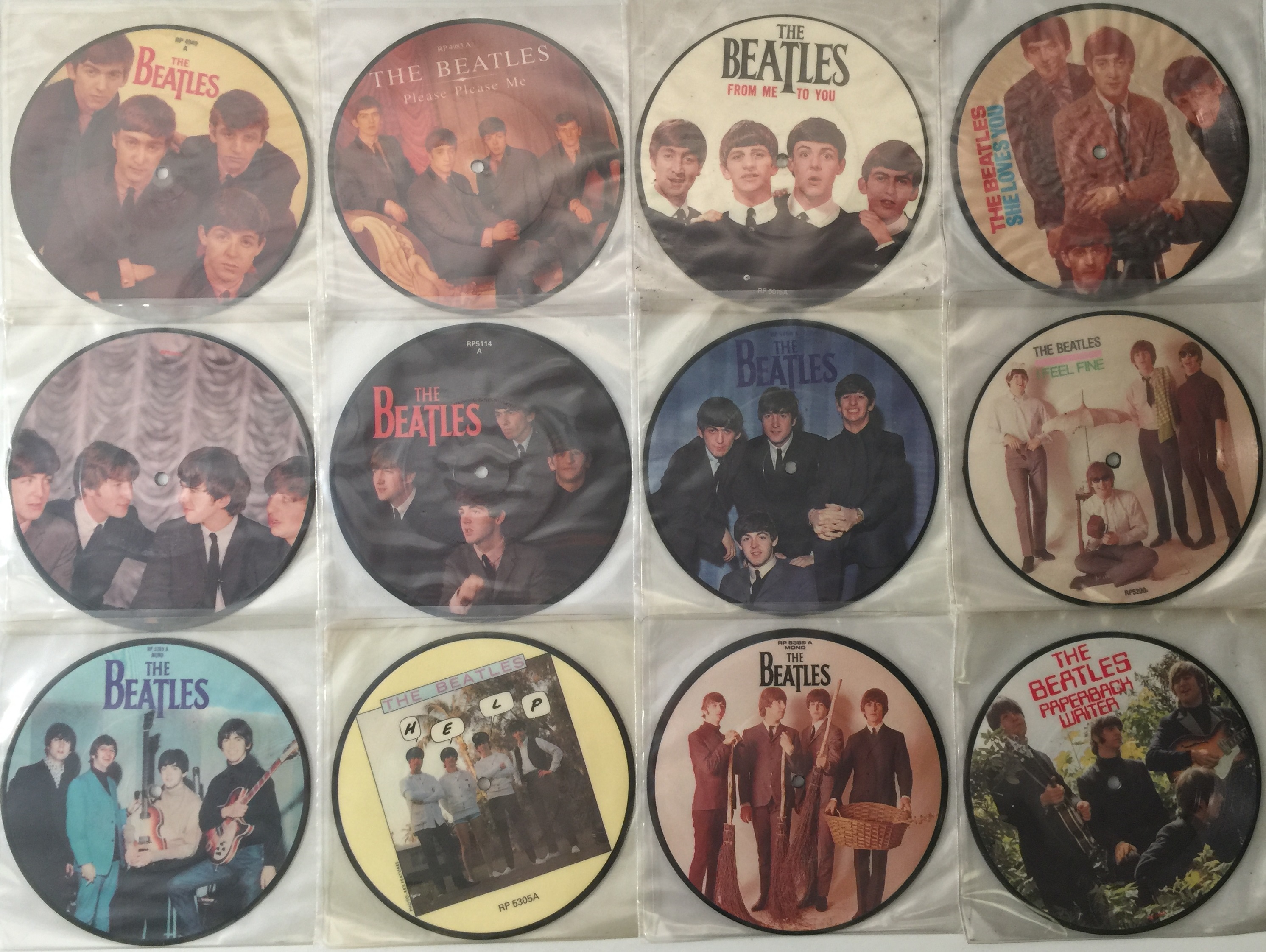 Lot 57 - THE BEATLES - PICTURE DISC COMPLETE 7"
