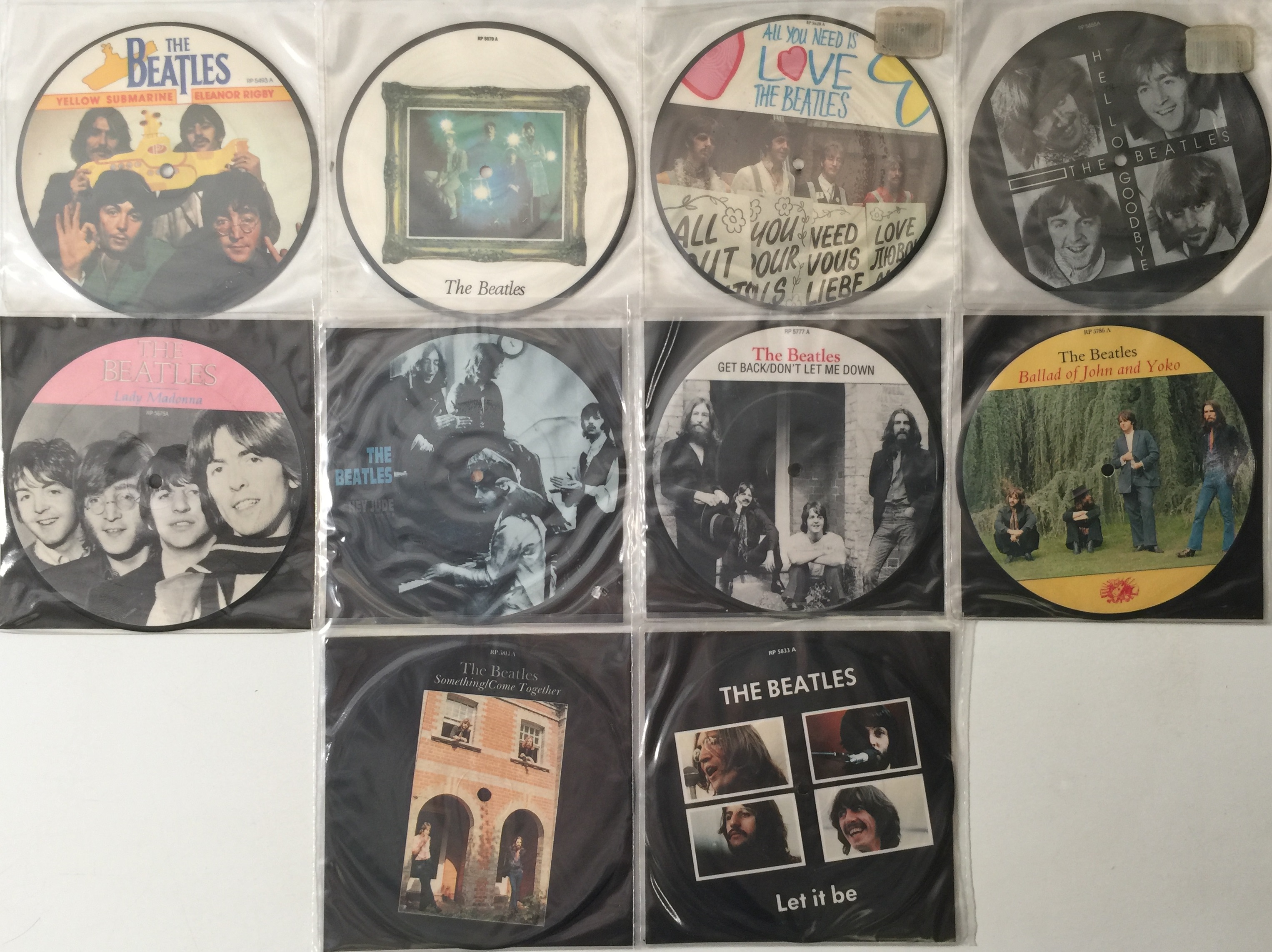 Lot 57 - THE BEATLES - PICTURE DISC COMPLETE 7"