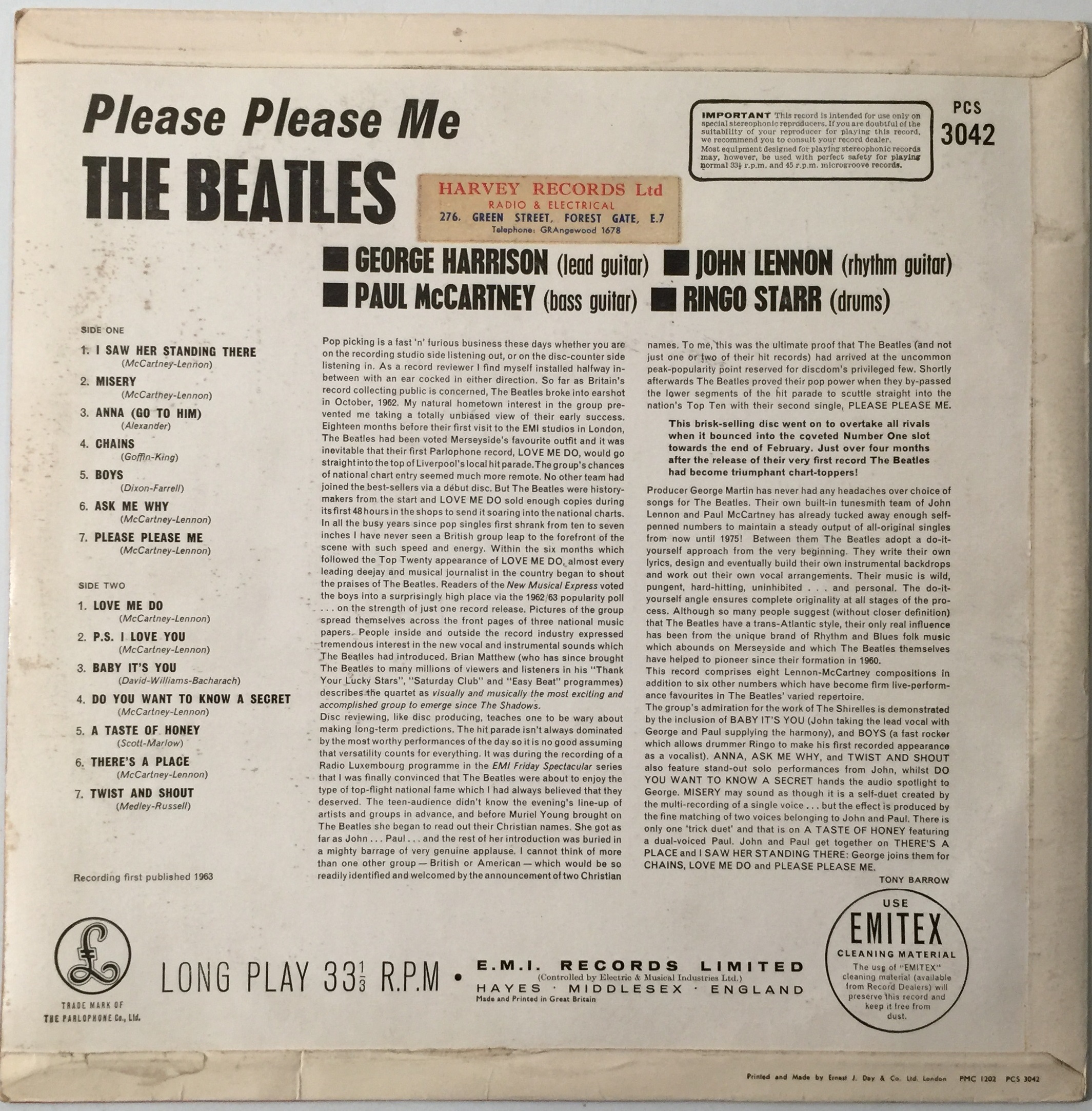 Lot 103 - THE BEATLES - PLEASE PLEASE ME LP (UK STEREO