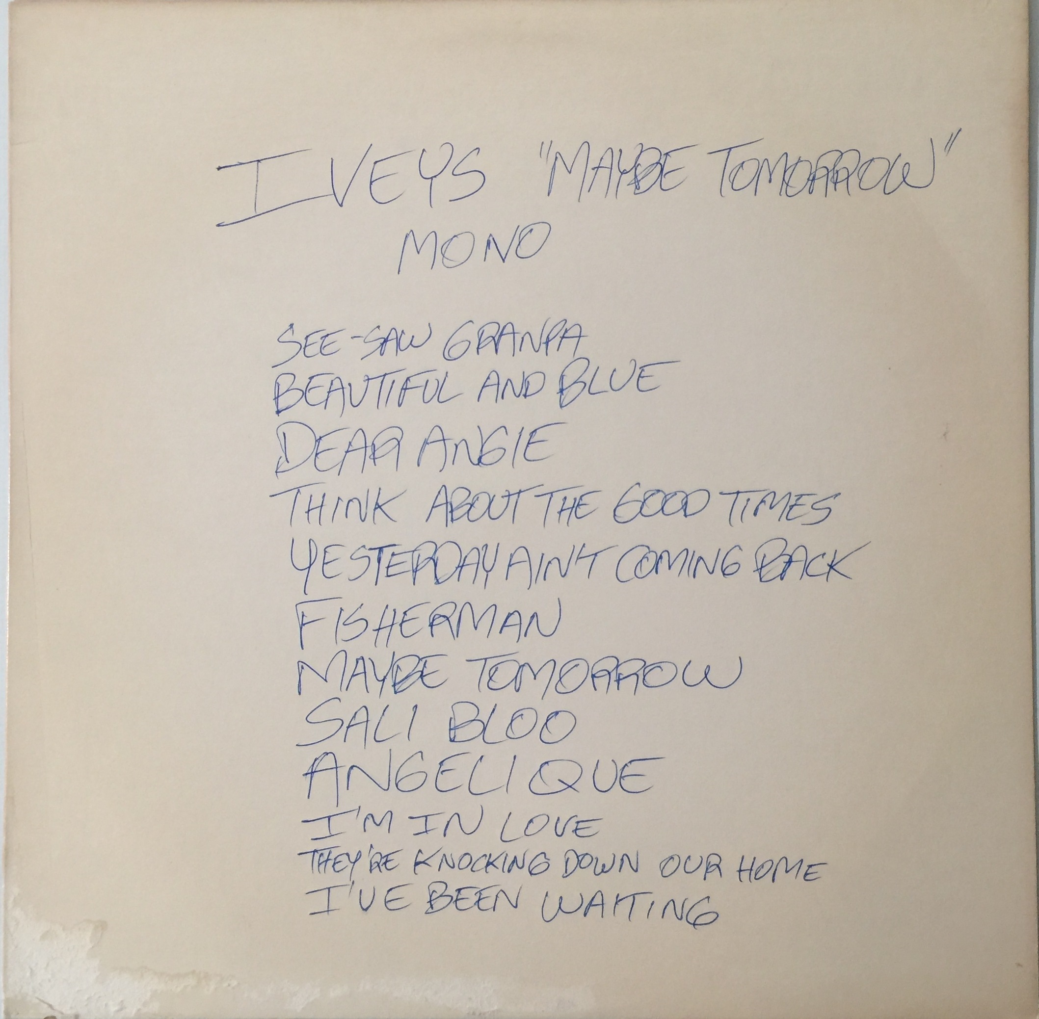 Lot 120 - THE IVEYS (BADFINGER) - MAYBE TOMORROW LP