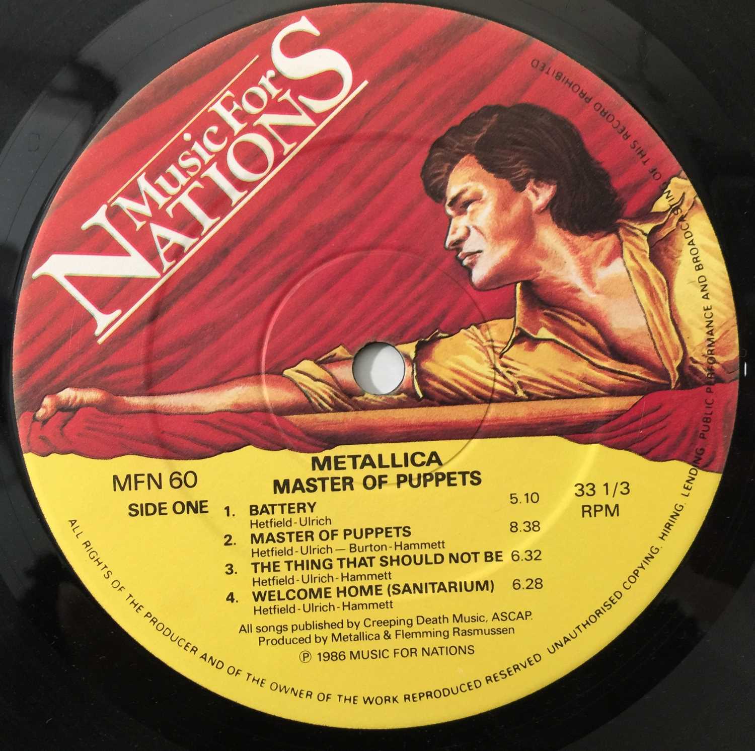 Lot 222 - METALLICA - MASTER OF PUPPETS SIGNED LP