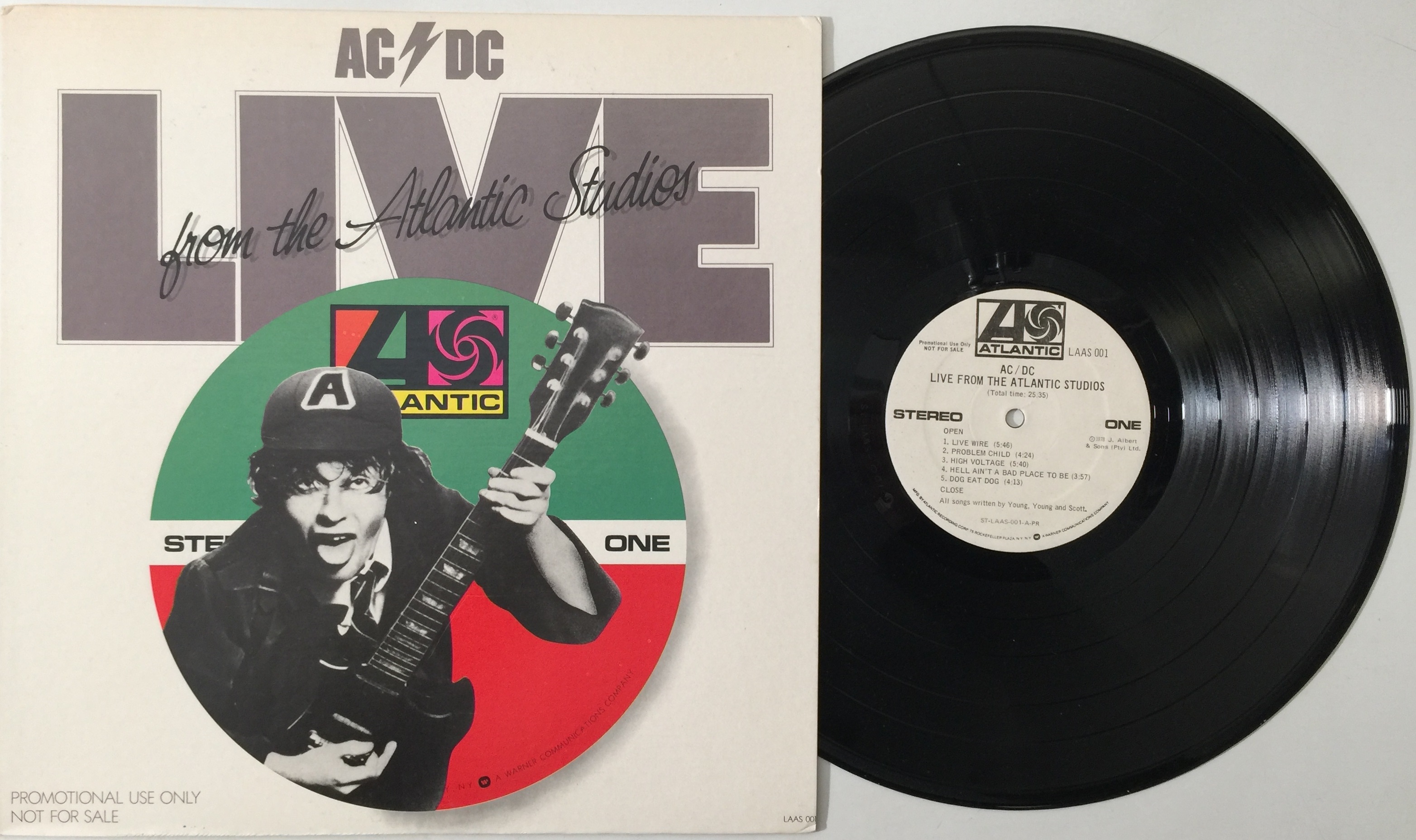 Lot 329 - AC/DC - LIVE FROM THE ATLANTIC STUDIOS LP