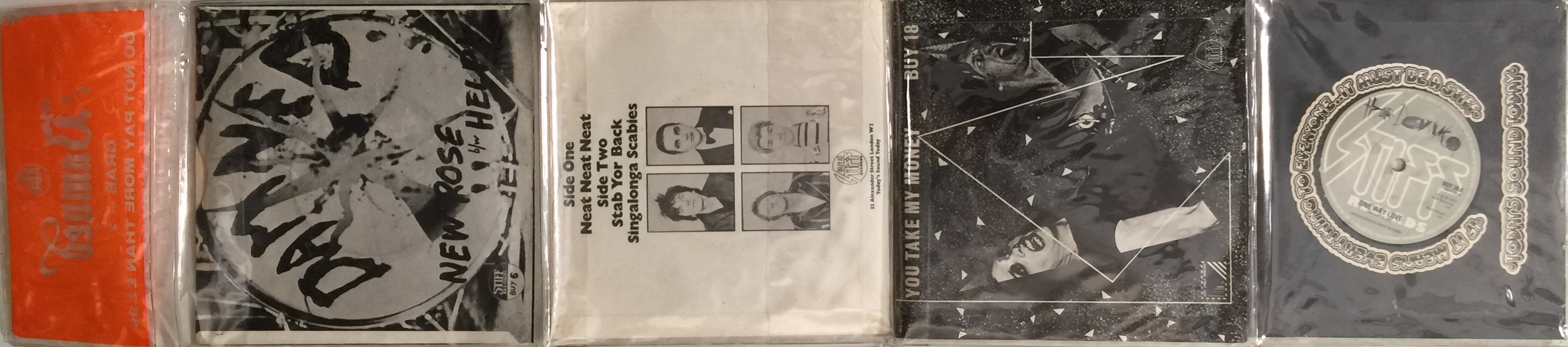 Lot 37 - THE DAMNED - GRAB 2 STIFF SINGLES FOUR PACK