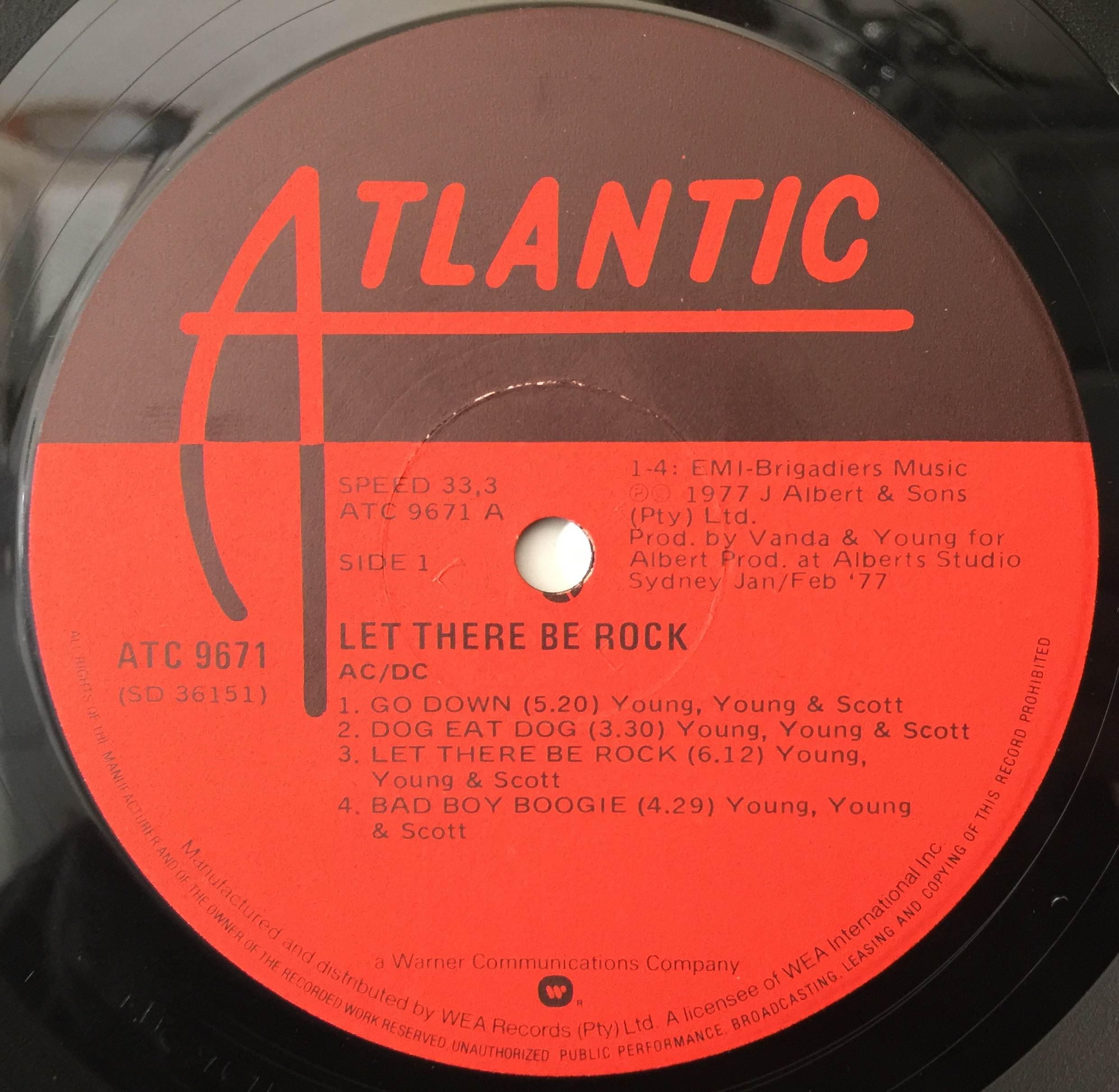 Lot 356 - AC/DC - LET THERE BE ROCK LP (SOUTH AFRICAN