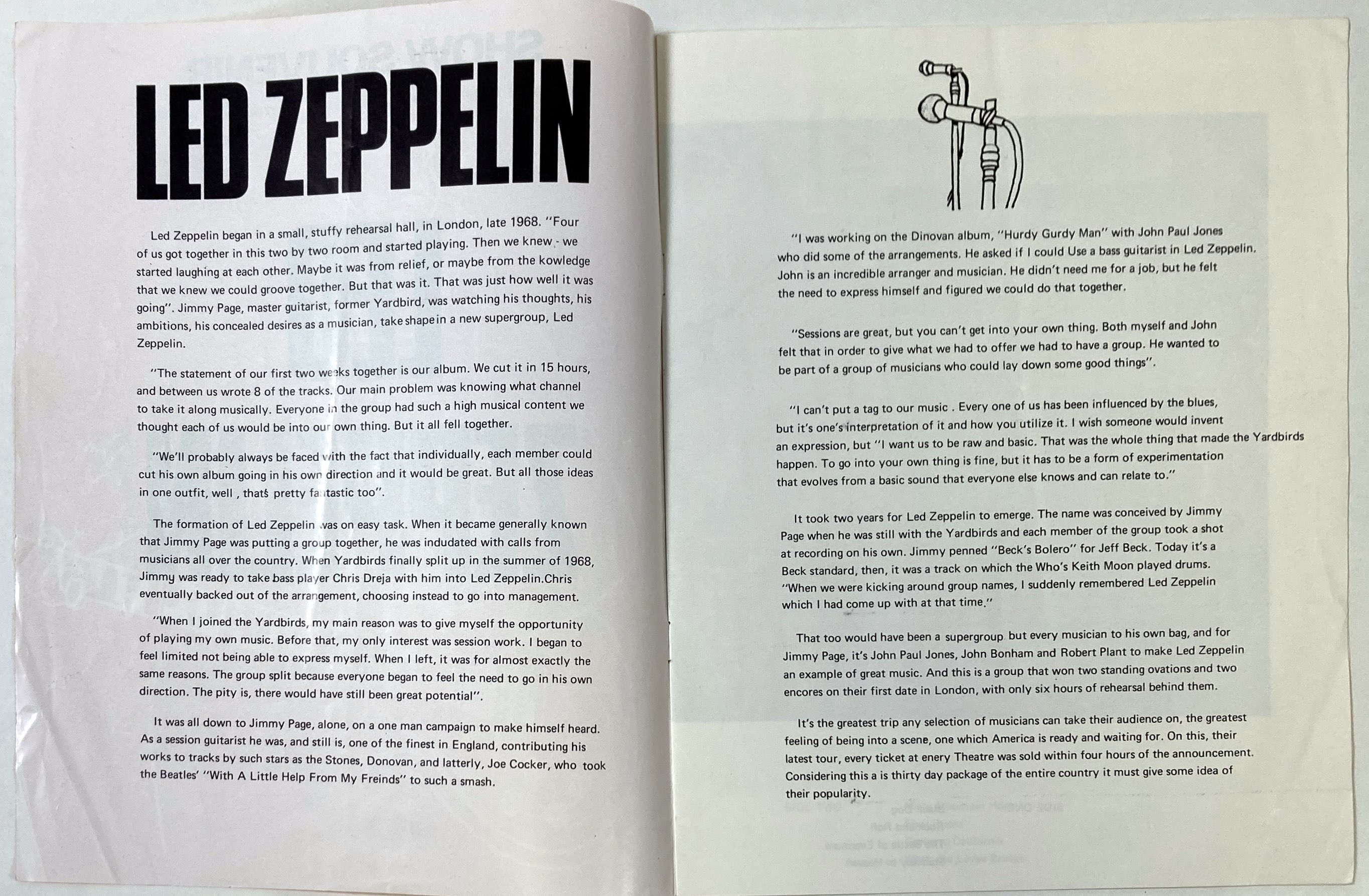 Lot 424 - LED ZEPPELIN - 1972 PROGRAMME.
