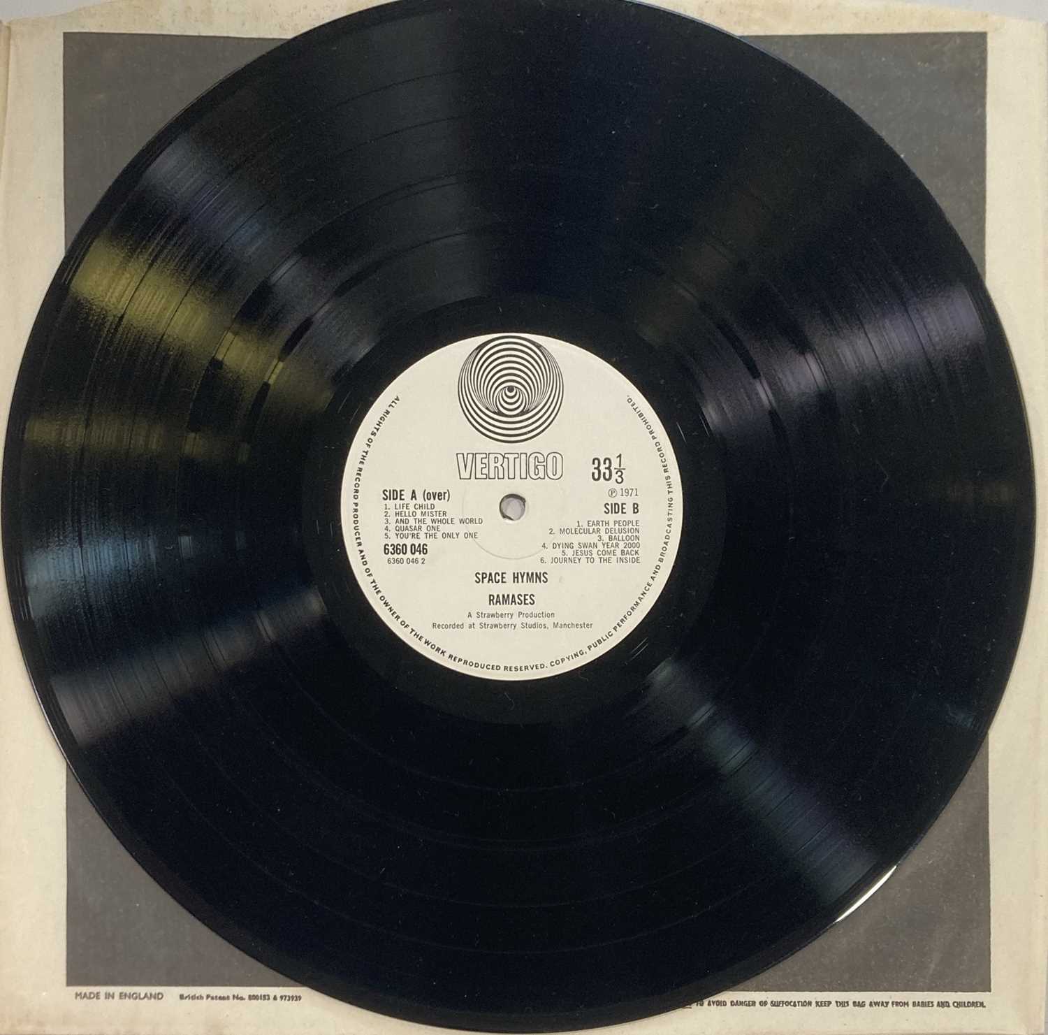 Lot 119 - RAMASES - SPACE HYMNS LP (ORIGINAL UK COPY