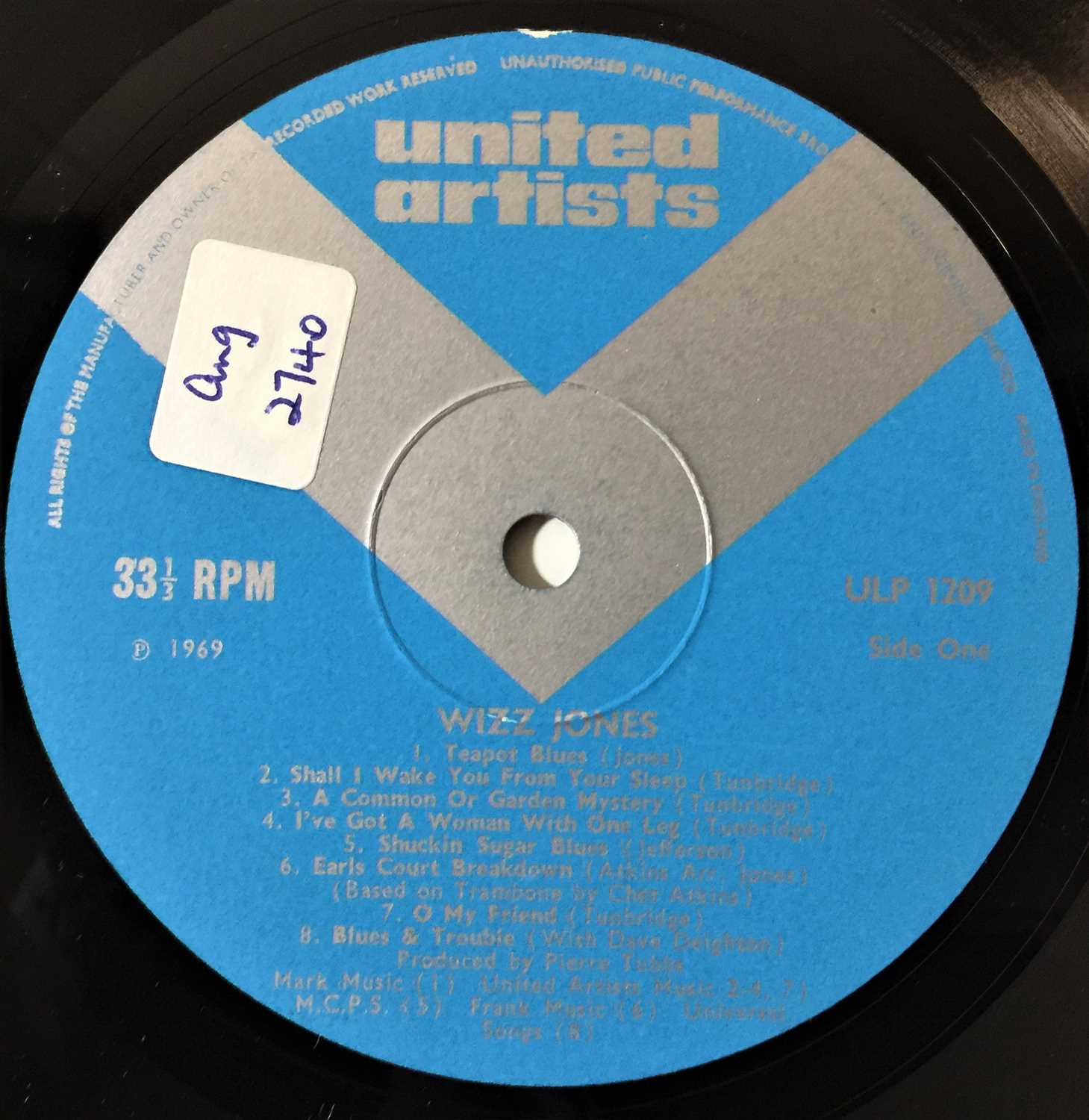 Lot 62 - WIZZ JONES - WIZZ JONES LP (ULP 1209). Here