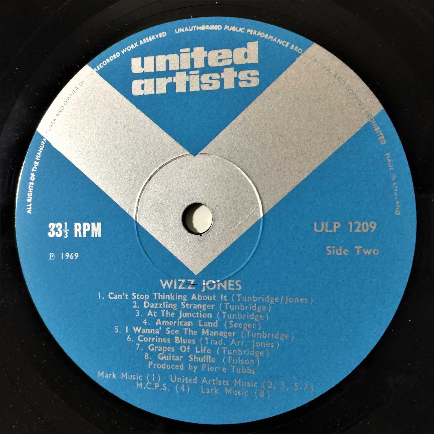 Lot 62 - WIZZ JONES - WIZZ JONES LP (ULP 1209). Here