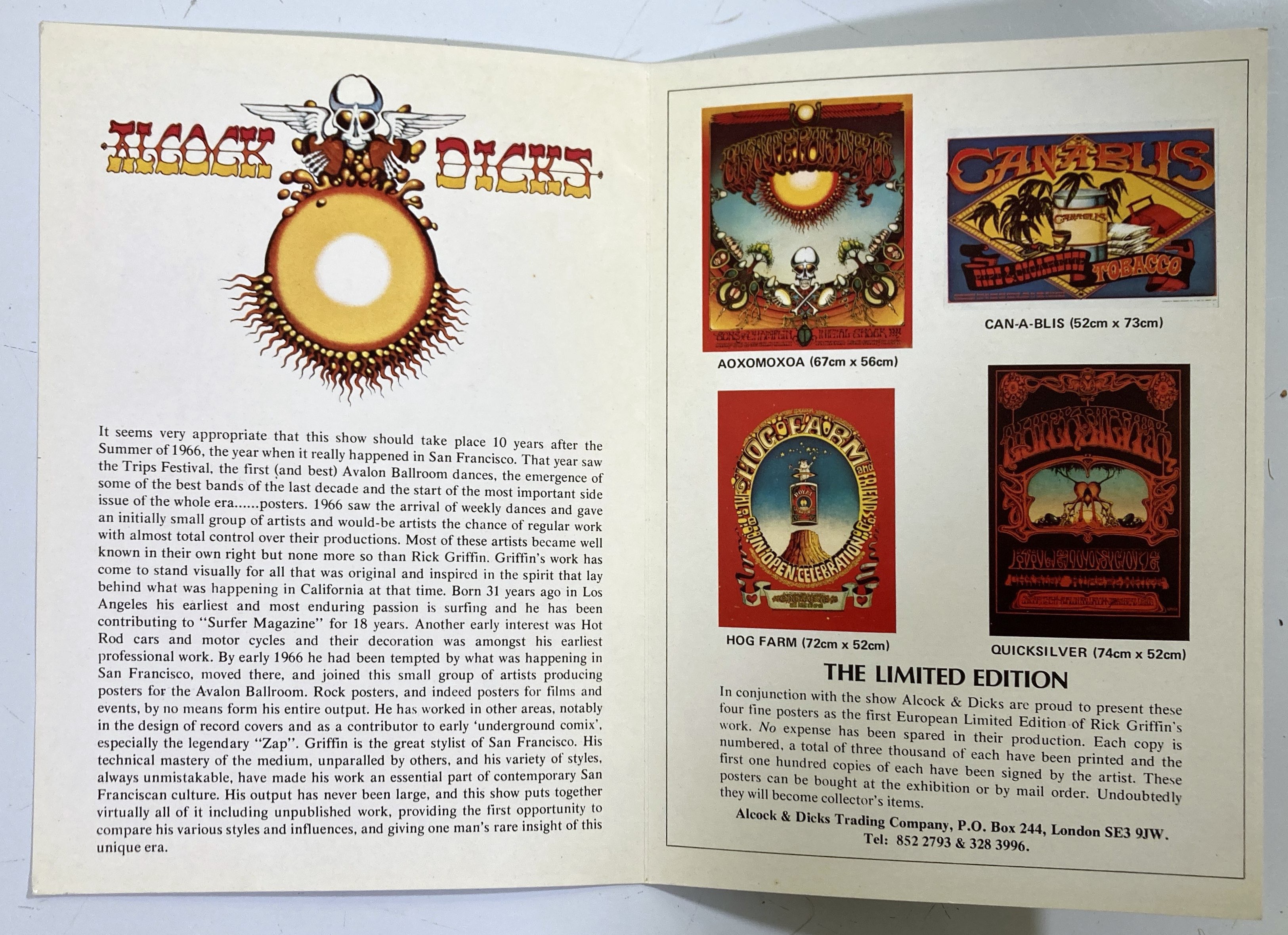 Lot 314 - RICK GRIFFIN - 1976 CANNABIS POSTER.