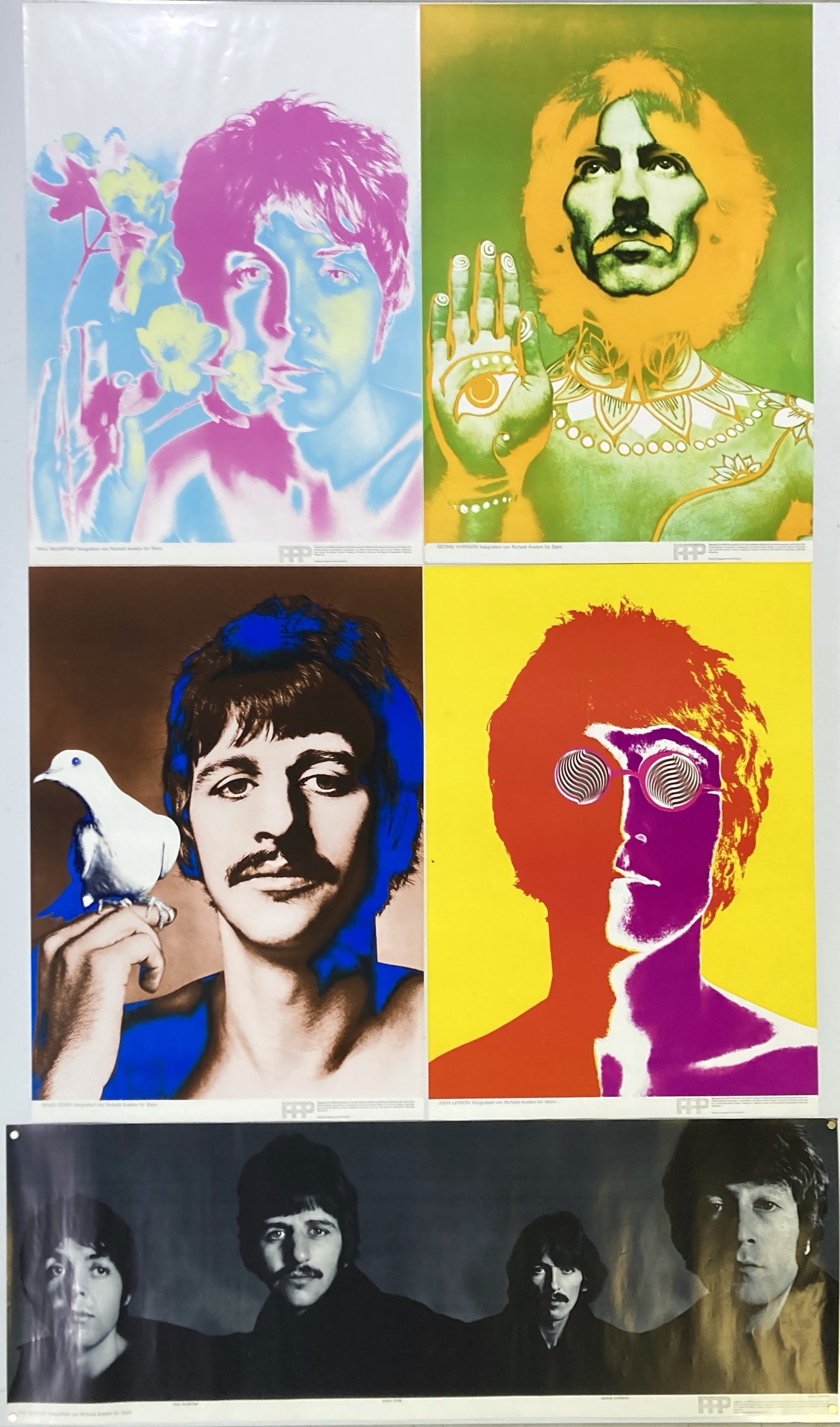 Lot 318 - THE BEATLES - A COMPLETE SET OF POSTERS BY