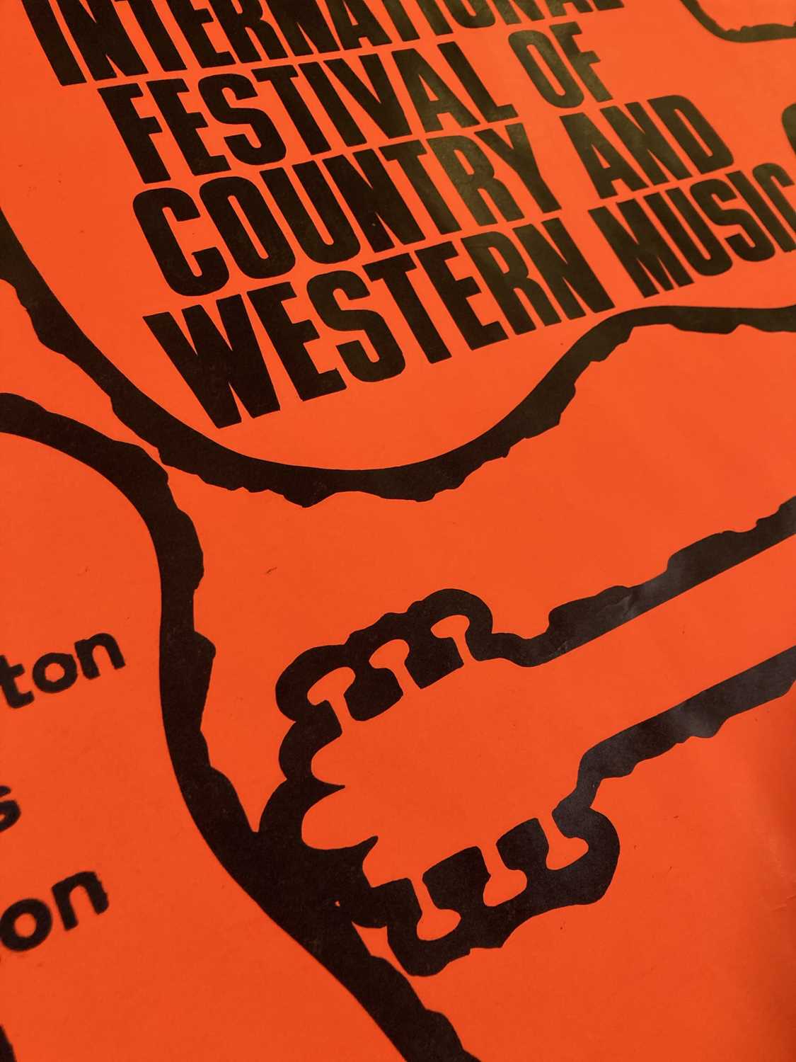 Lot 230 - 1970S COUNTRY MUSIC FESTIVAL POSTER.