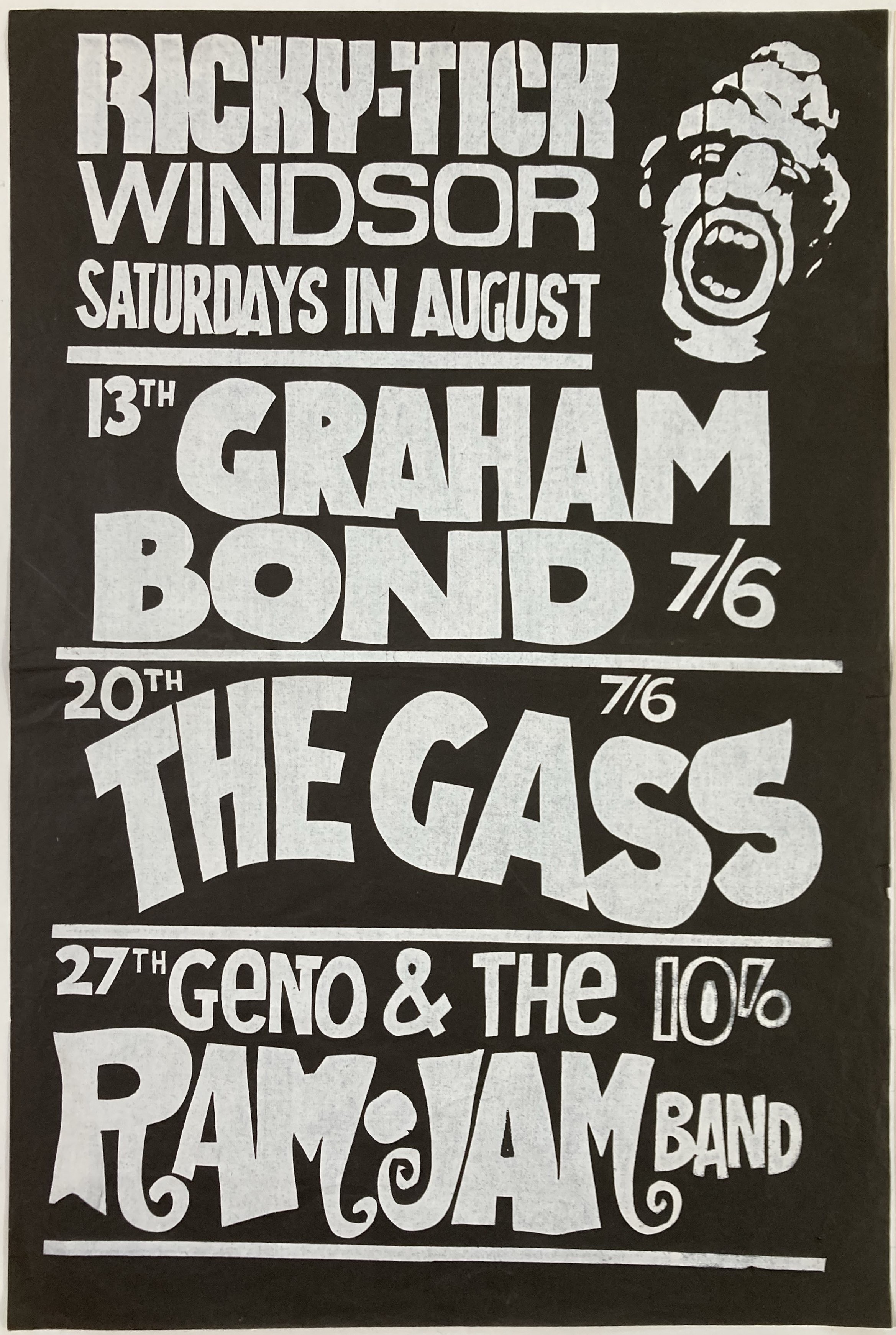 Lot 242 - 1960S POSTERS INC GENO WASHINGTON / GRAHAM