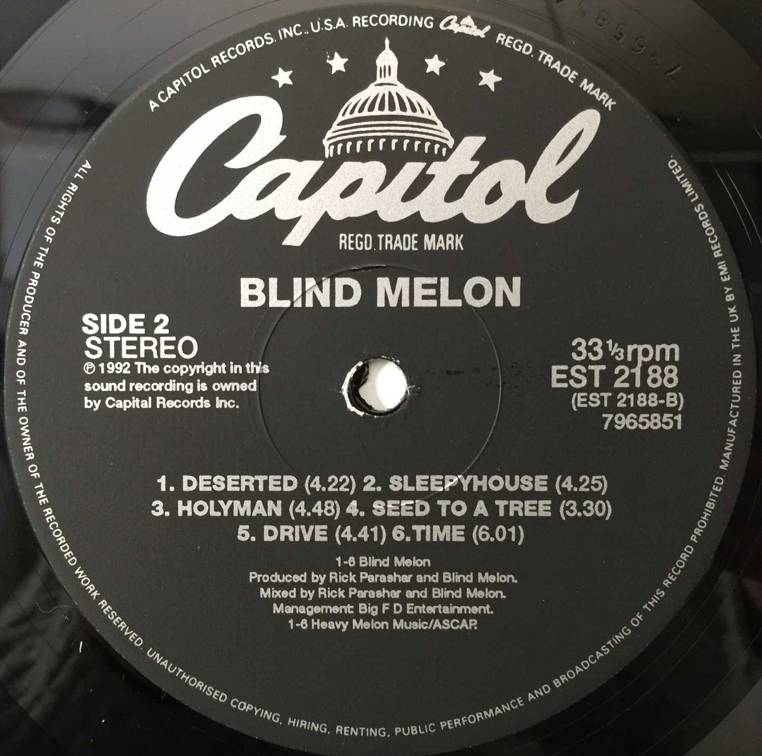 Lot 78 - BLIND MELON - BLIND MELON LP (ORIGINAL UK