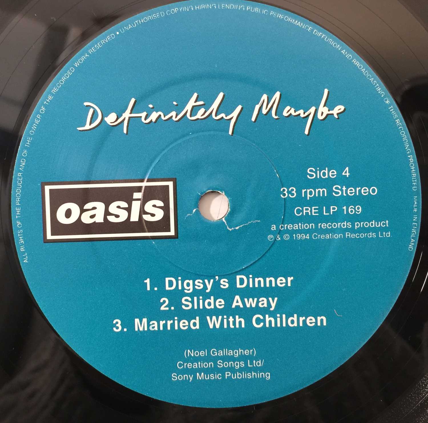 Lot 80 - OASIS - DEFINITELY MAYBE LP (ORIGINAL UK COPY