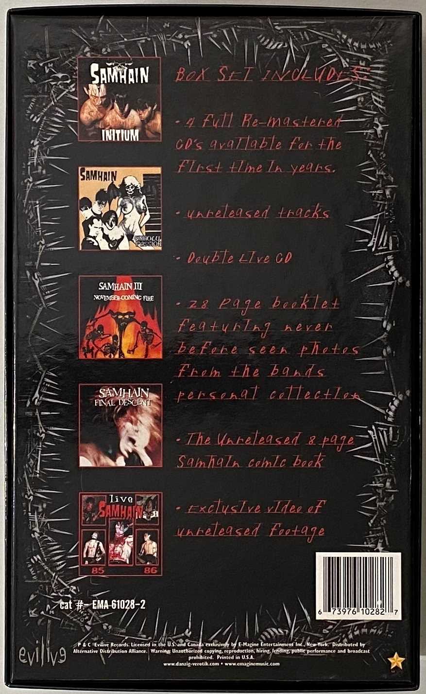 Lot 260 - SAMHAIN - SAMHAIN CD BOX SET (CD/ VHS/ COMIC