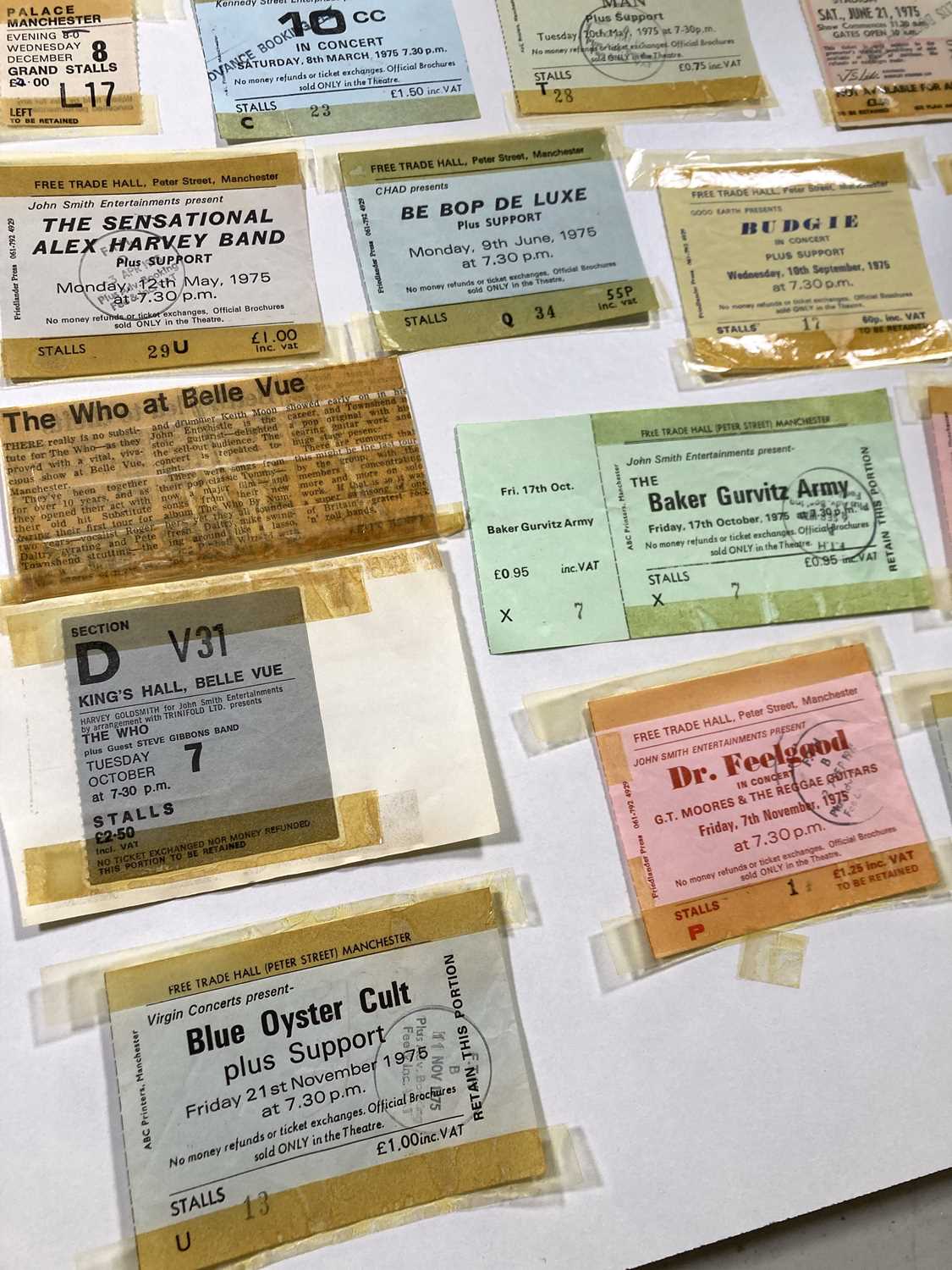 Lot 262 - 1970S TICKET ARCHIVE - CLASSIC ROCK AND PROG.