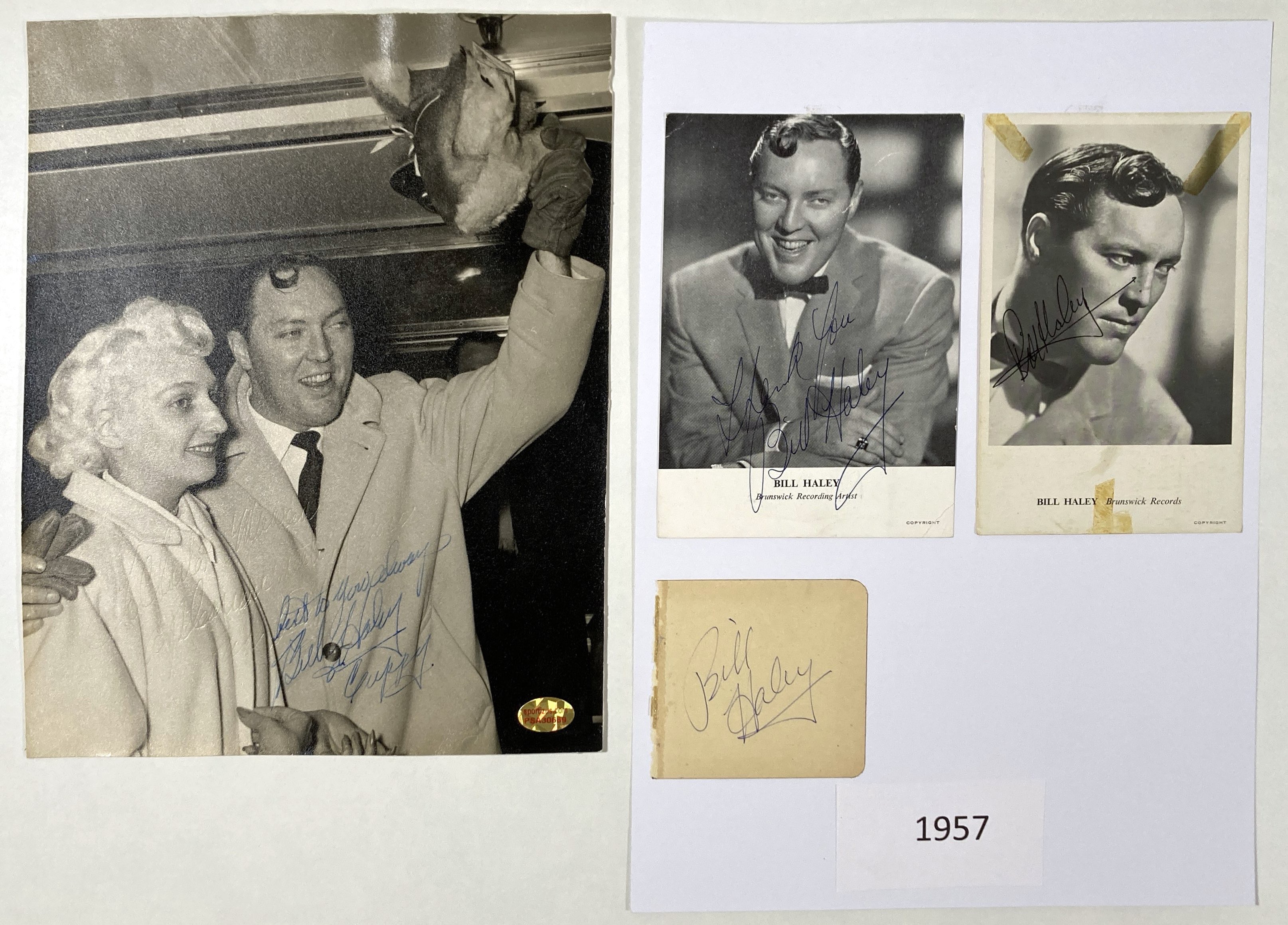 Lot 392 - BILL HALEY AUTOGRAPHS,
