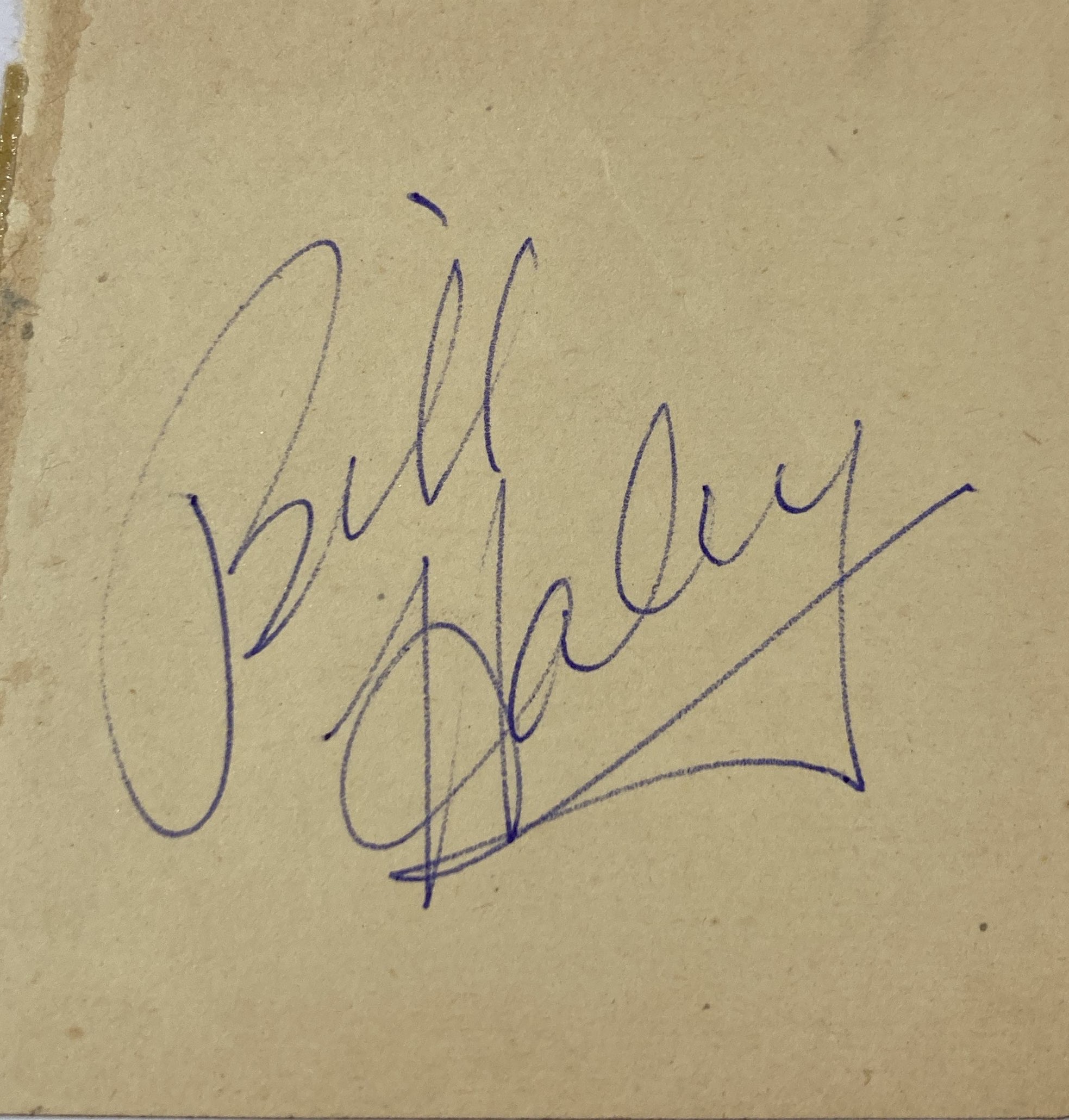 Lot 392 - BILL HALEY AUTOGRAPHS,