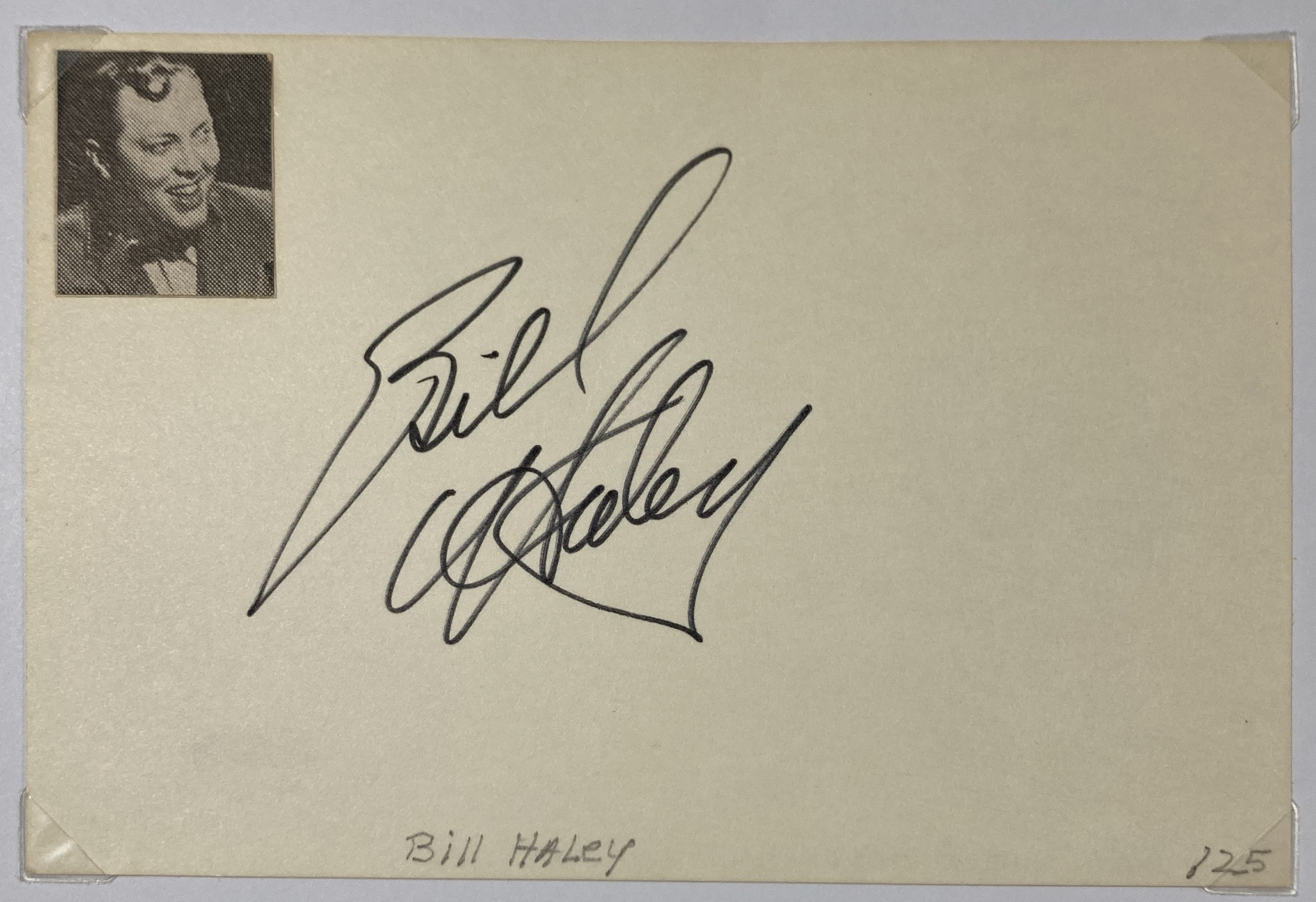 Lot 1920404 - BILL HALEY AUTOGRAPHS AND CONCERT TICKET.