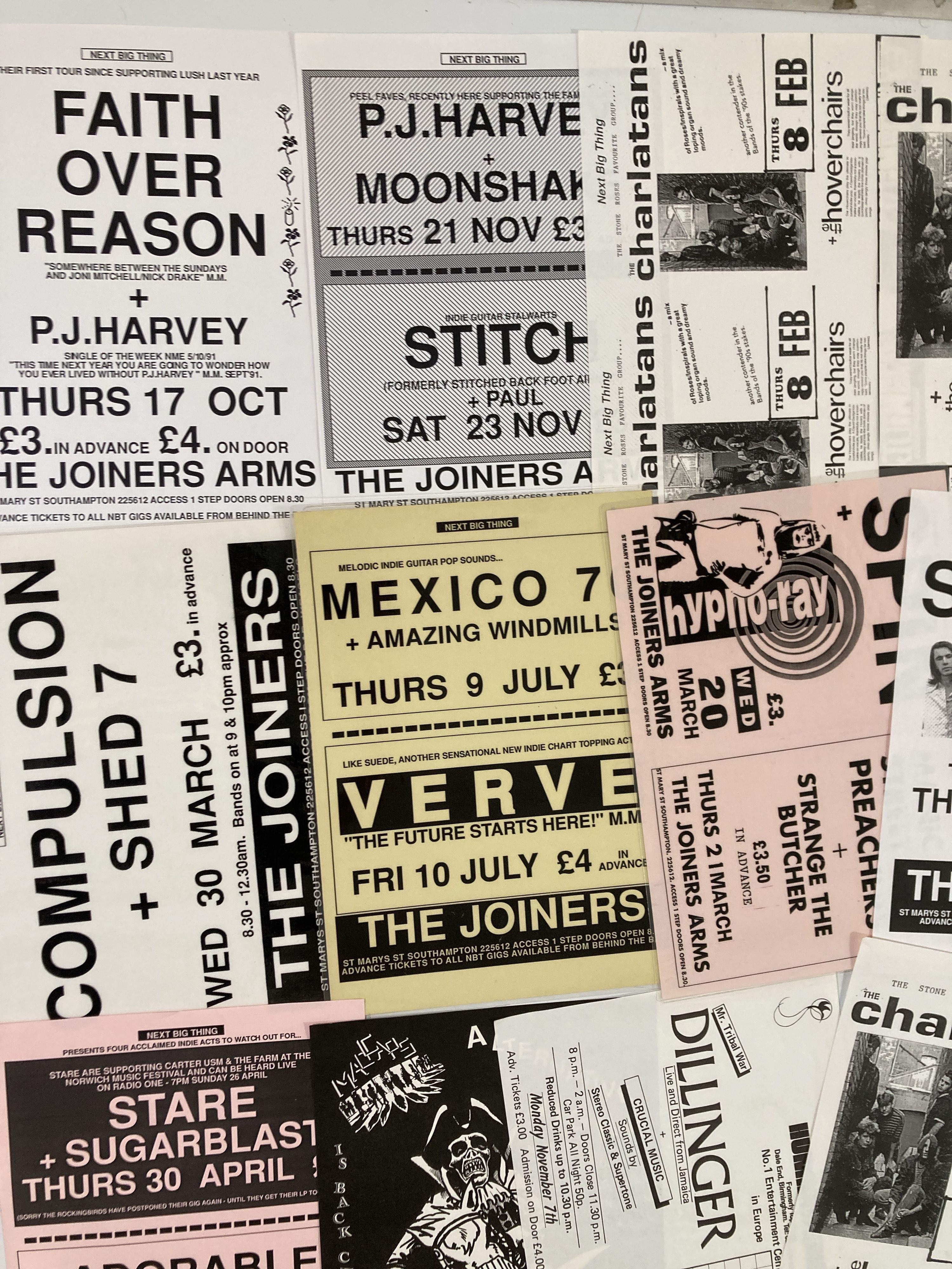 Lot 249 - INDIE / ALT POSTERS AND FLYERS INC THE VERVE
