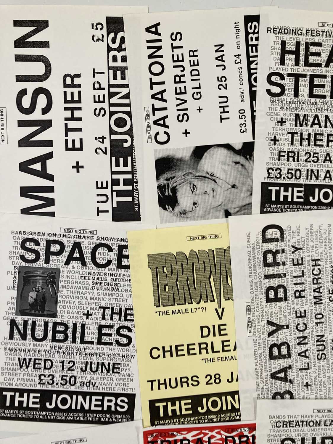 Lot 250 - INDIE / ALT POSTERS AND HANDBILLS C 1990S