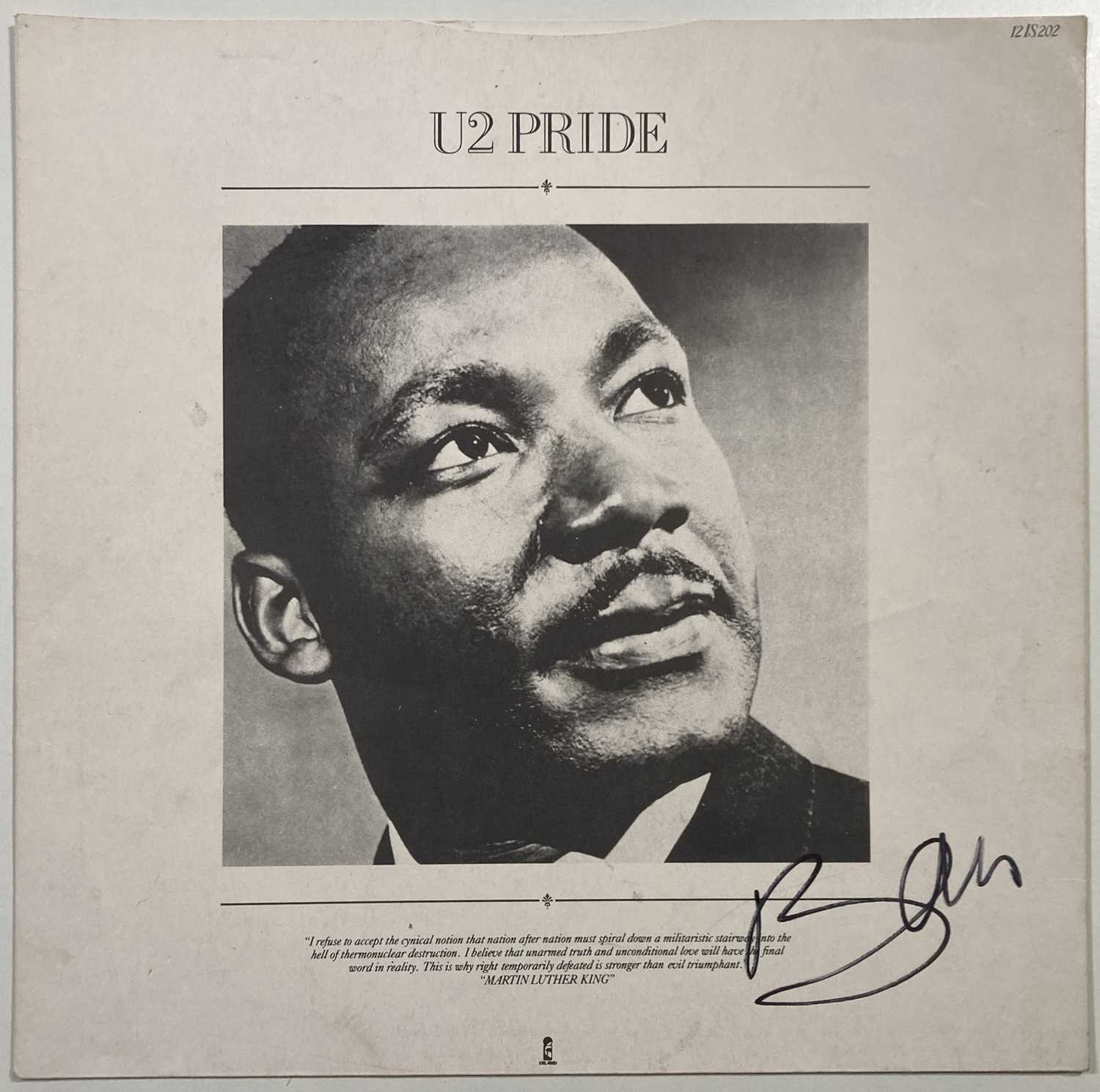 Lot 333 - U2 - A BONO SIGNED 12" SLEEVE.