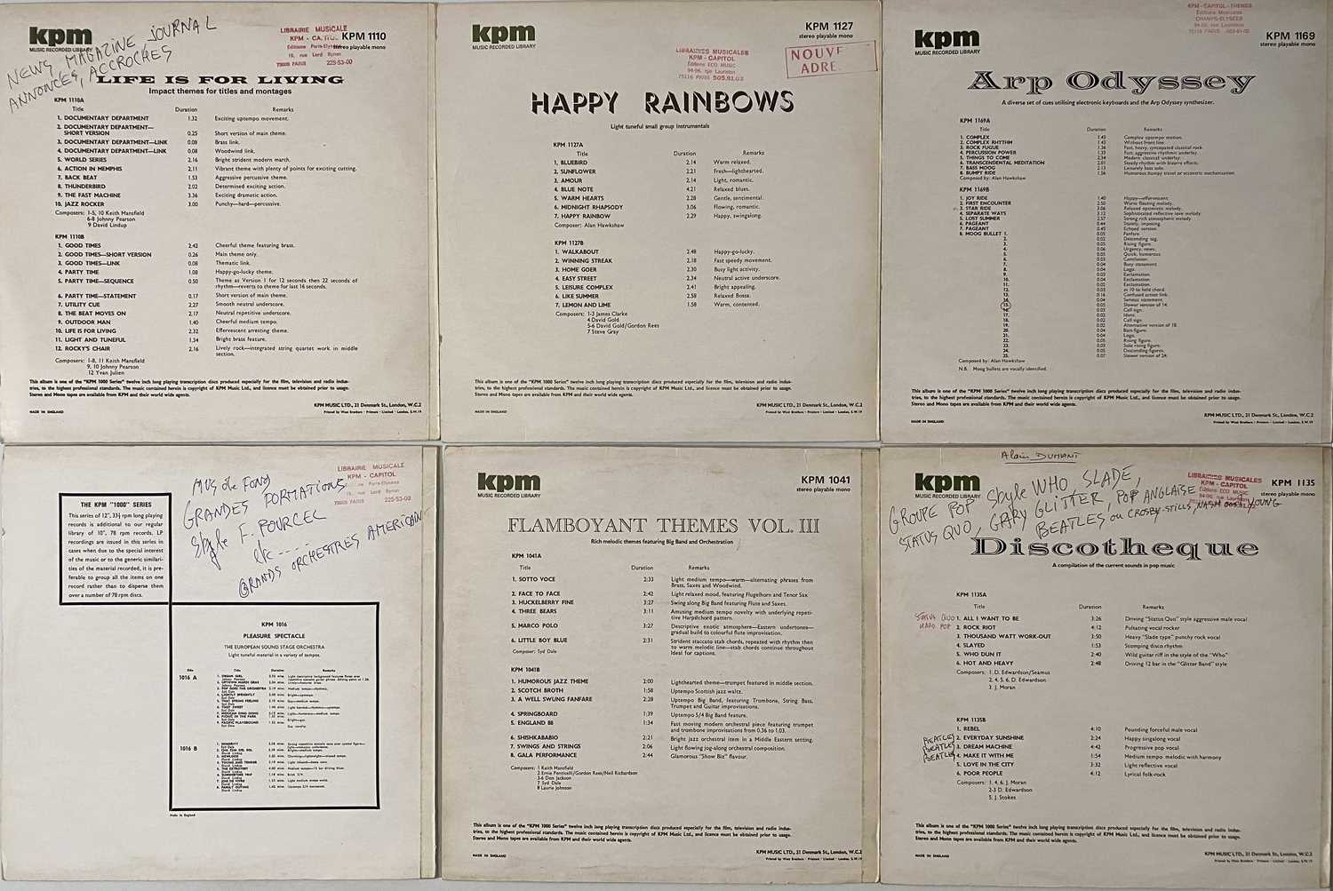 Lot 728 - KPM 1000 SERIES - LIBRARY LP COLLECTION