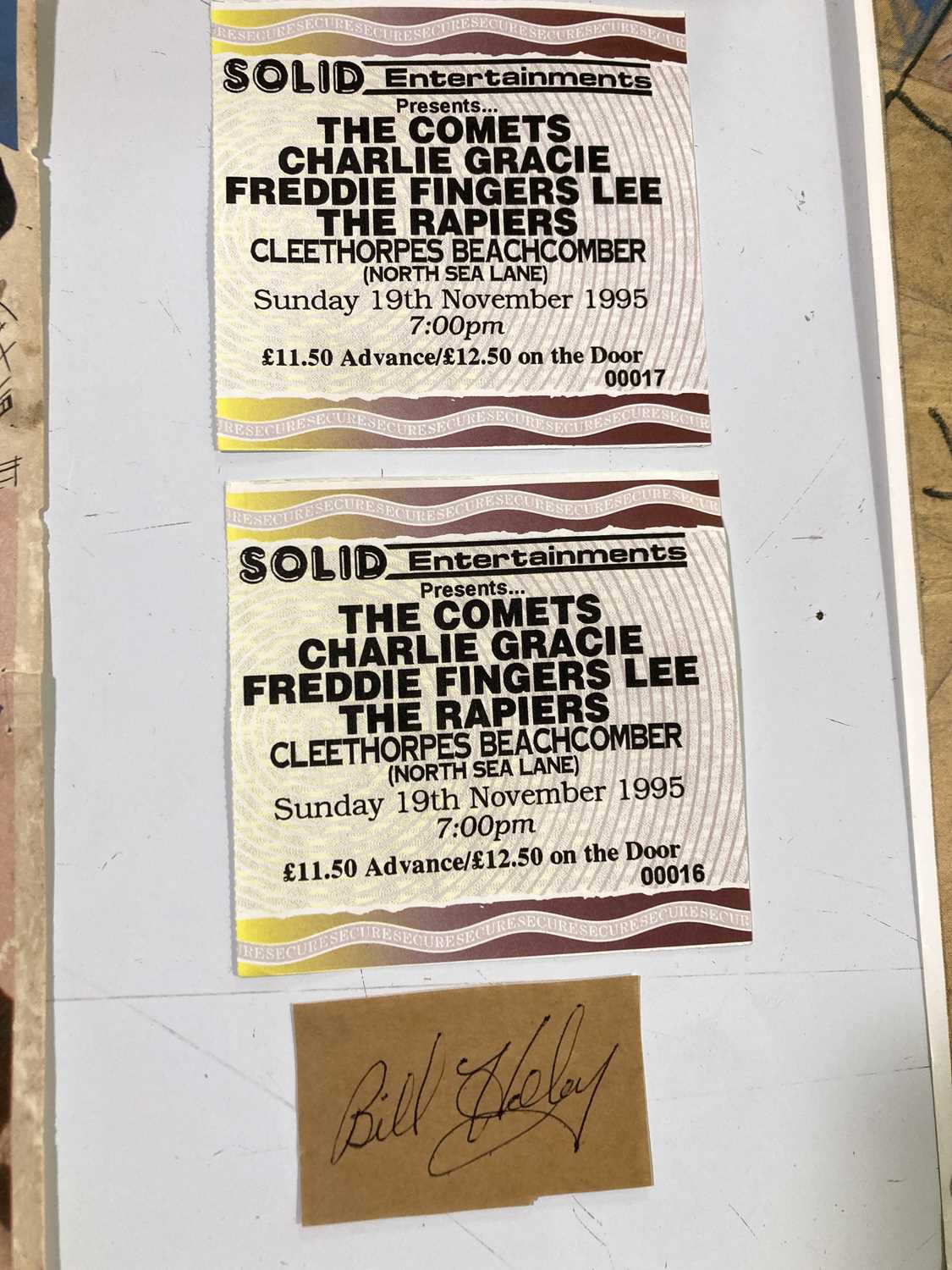 Lot 407 - BILL HALEY AUTOGRAPH / CLIFF RICHARD AND THE