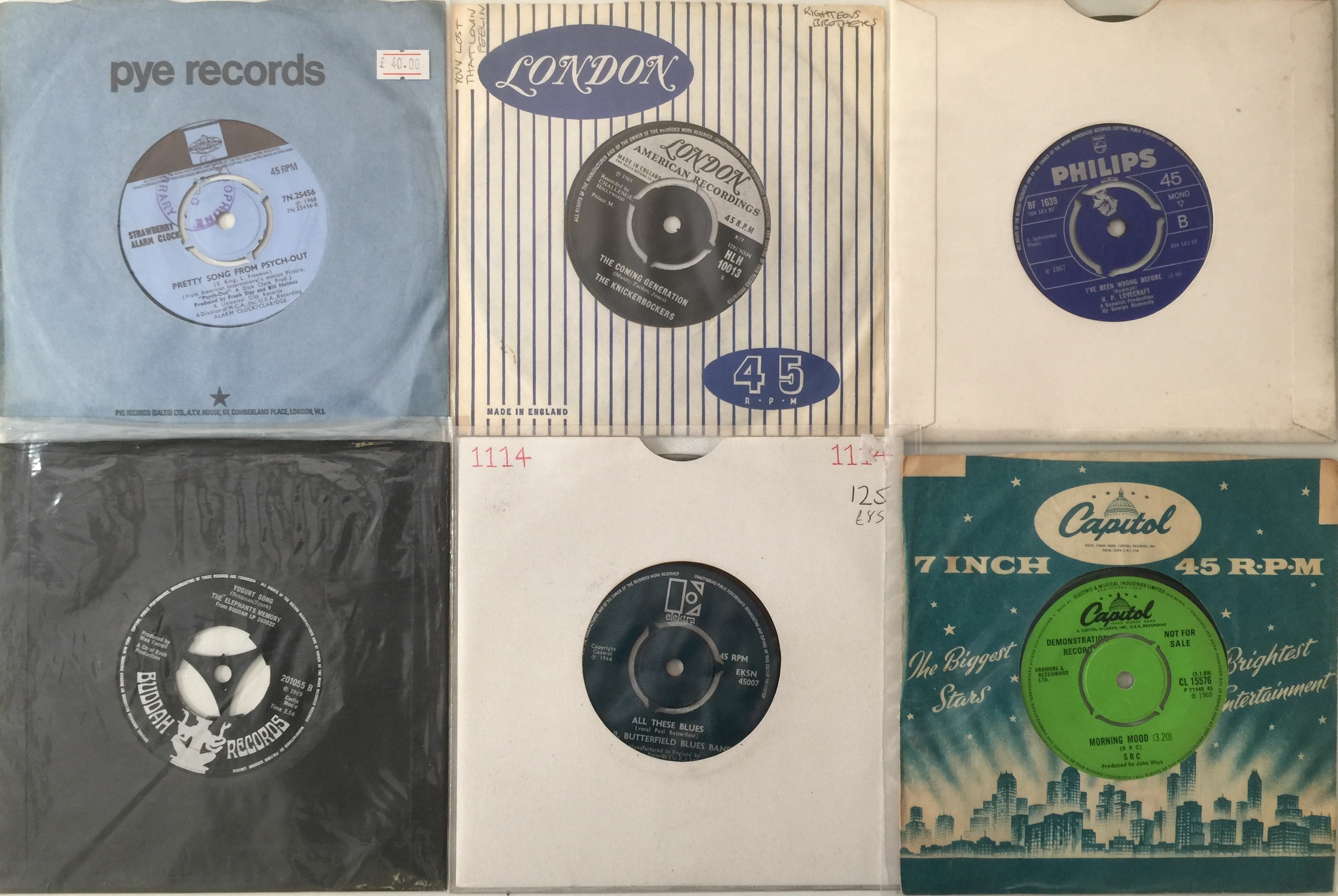 Lot 731 - US PSYCH/ 60s ARTISTS - 7" PACK