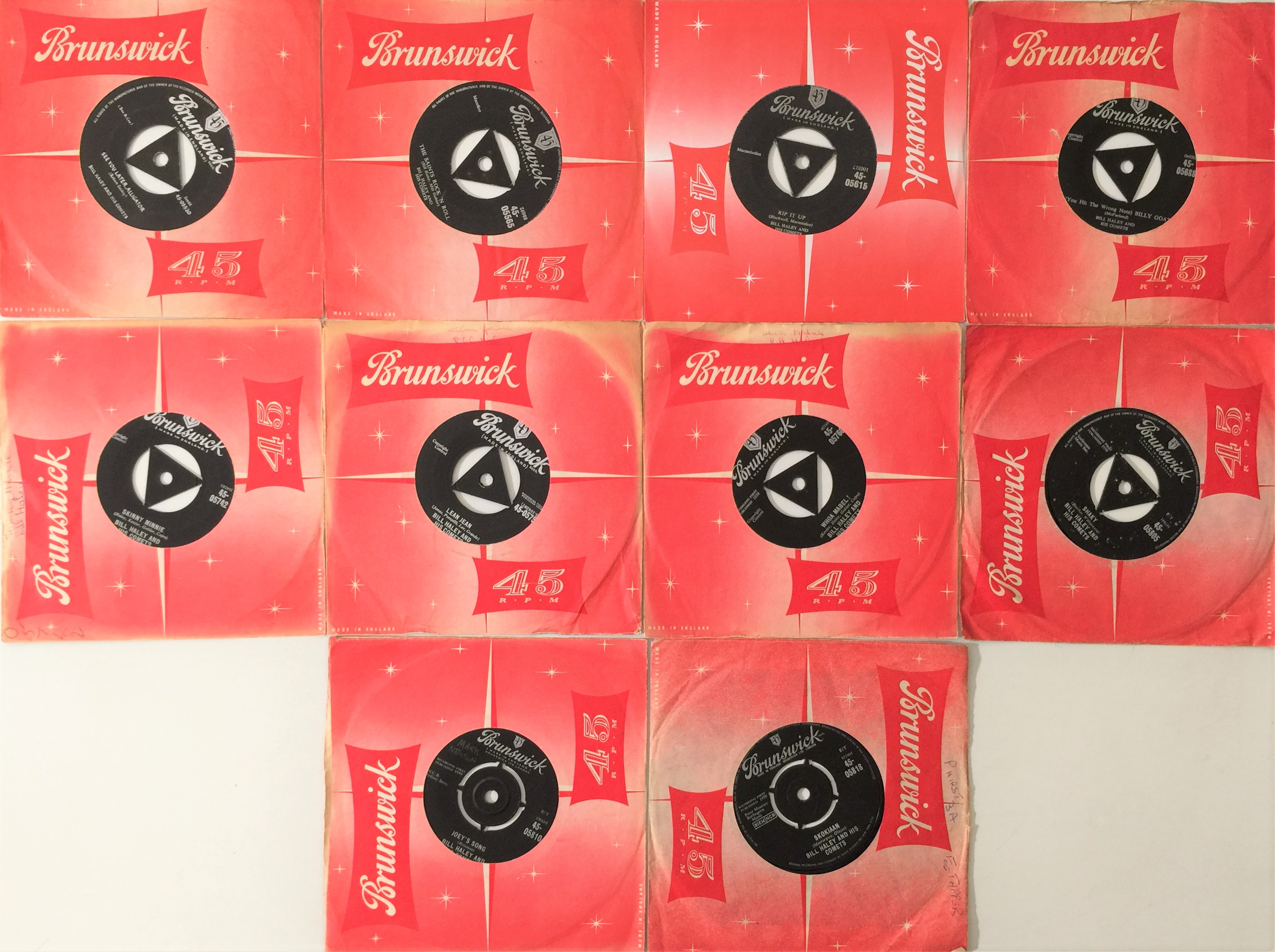 Lot 749 - BILL HALEY - 7" BRUNSWICK COLLECTION (INC