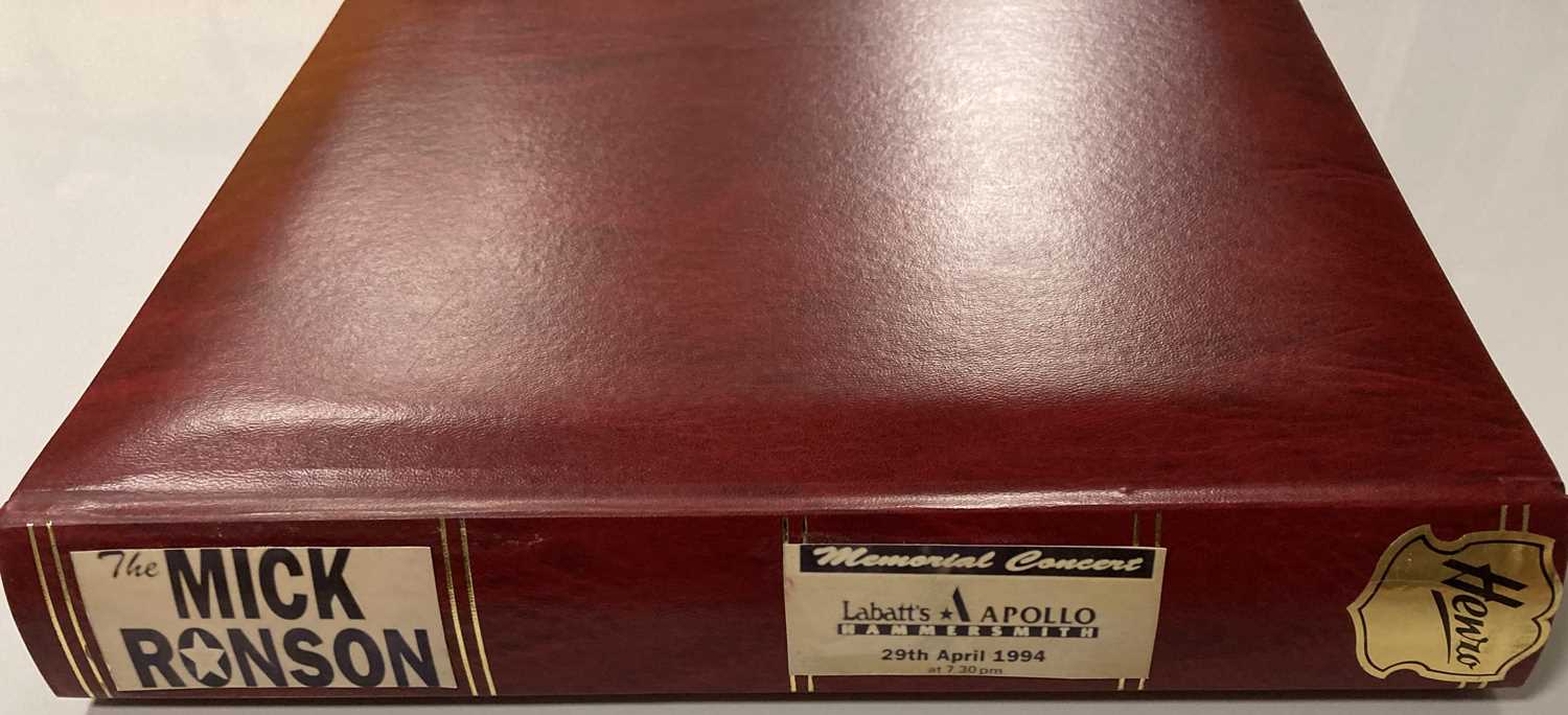 Lot 202 - MICK RONSON MEMORIAL CONCERT SCRAPBOOK WITH