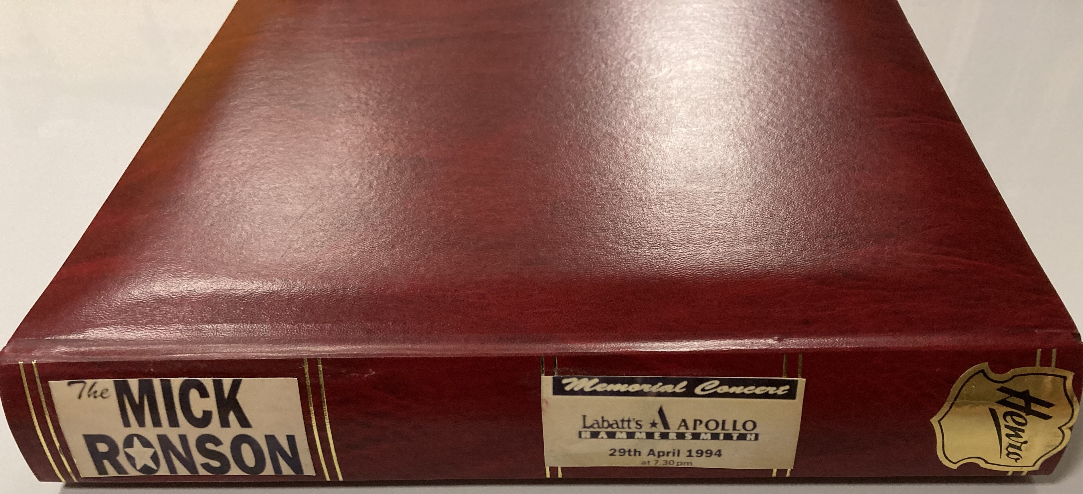 Lot 202 - MICK RONSON MEMORIAL CONCERT SCRAPBOOK WITH